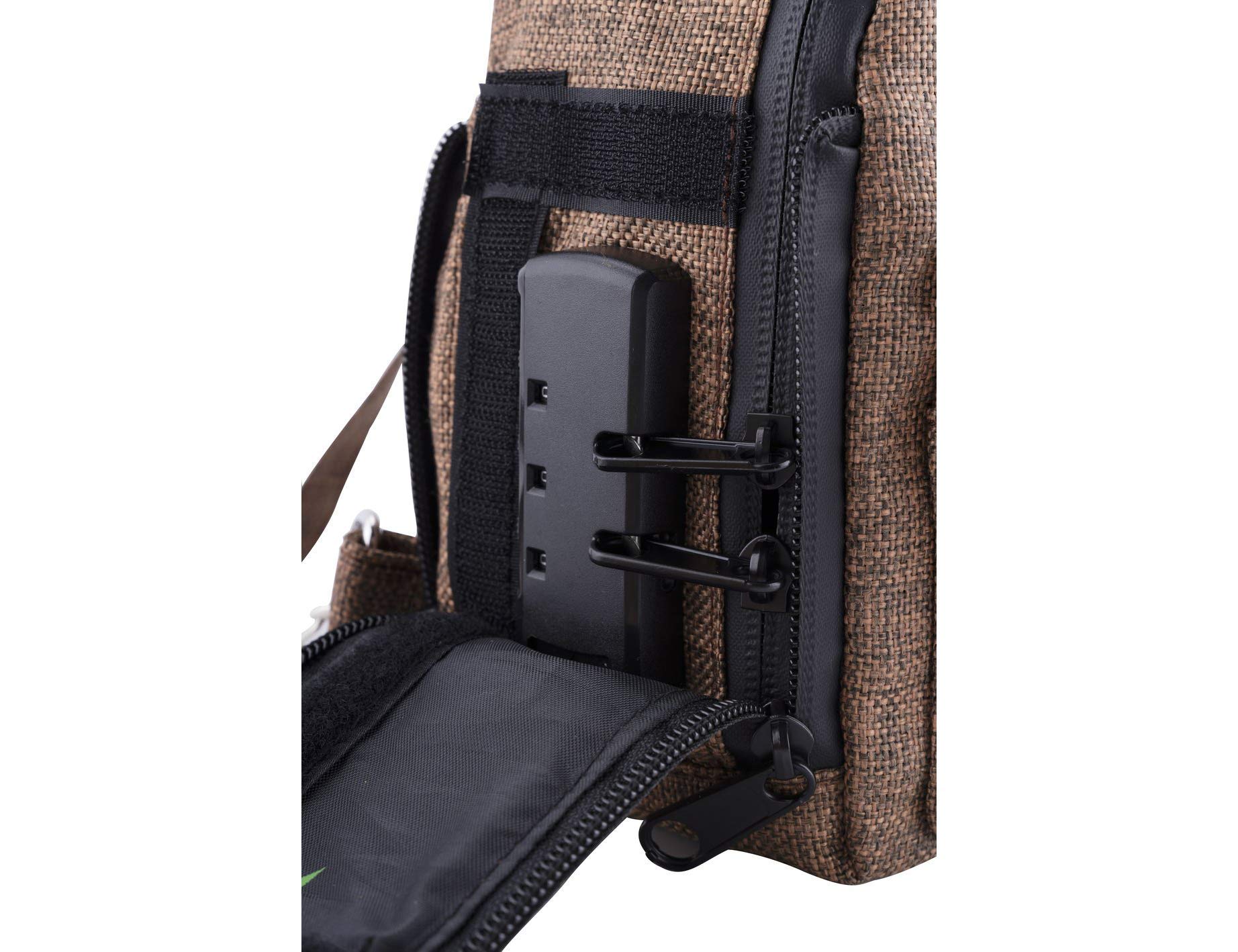 Discreet Smoker Smell Proof Mini Backpack with Secret Lock (Black)