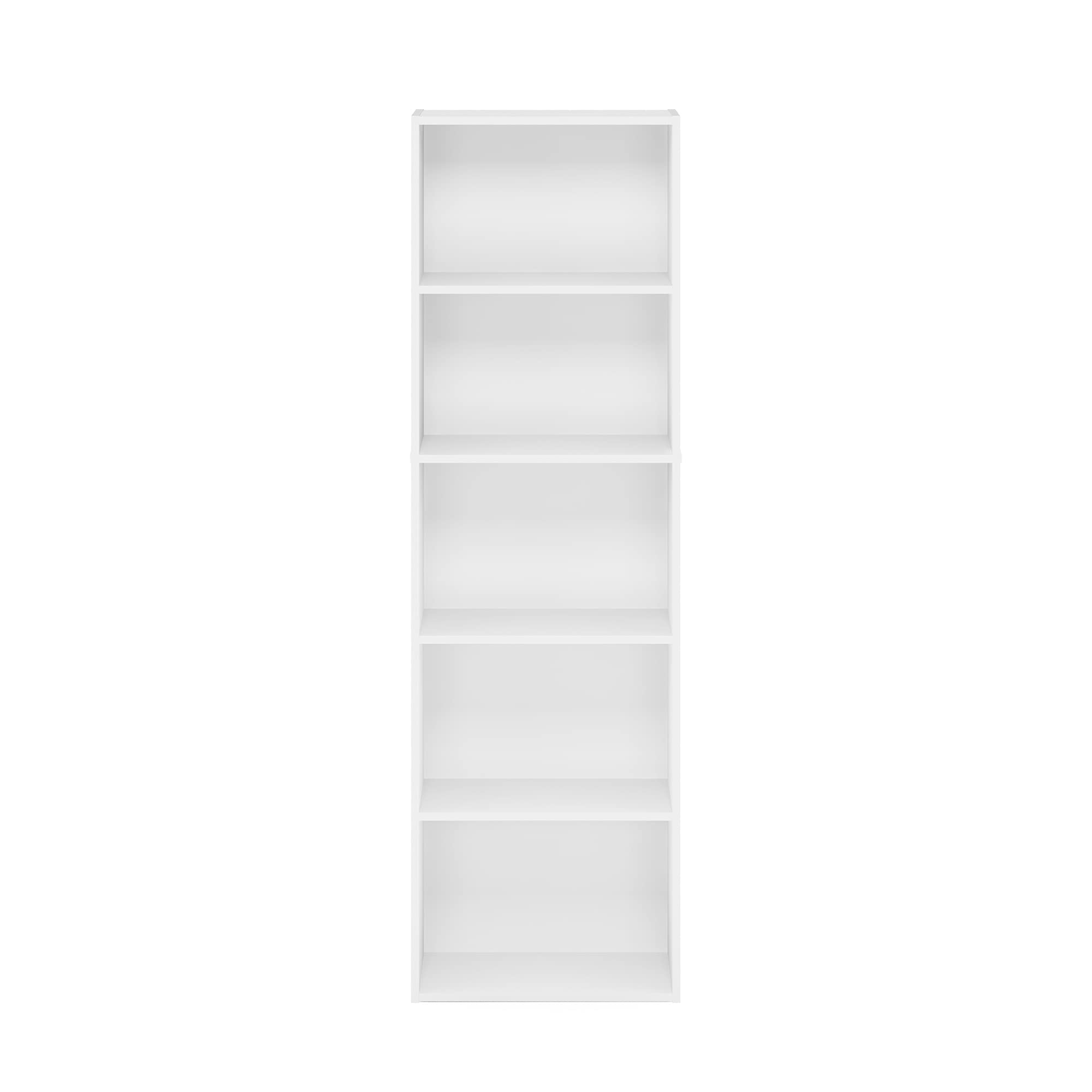 Furinno Luder Bookcase / Book / Storage , 5-Tier, White