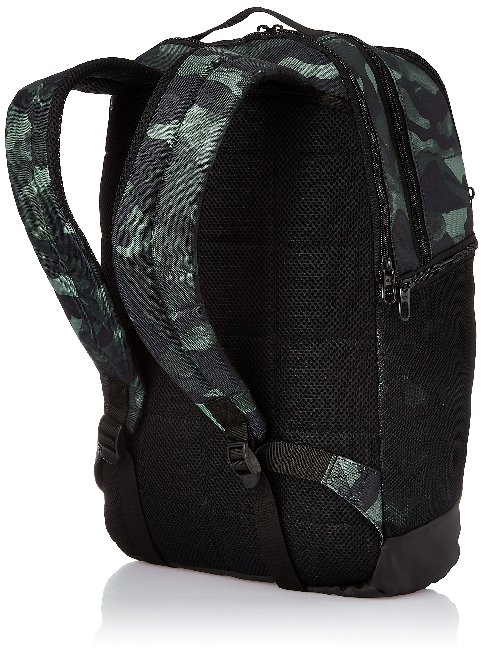 Nike Brasilia 9.0 All Over Print Medium Backpack, BA6334-077 (Light Solar Flare Heather/Black/Metallic Cool Grey)
