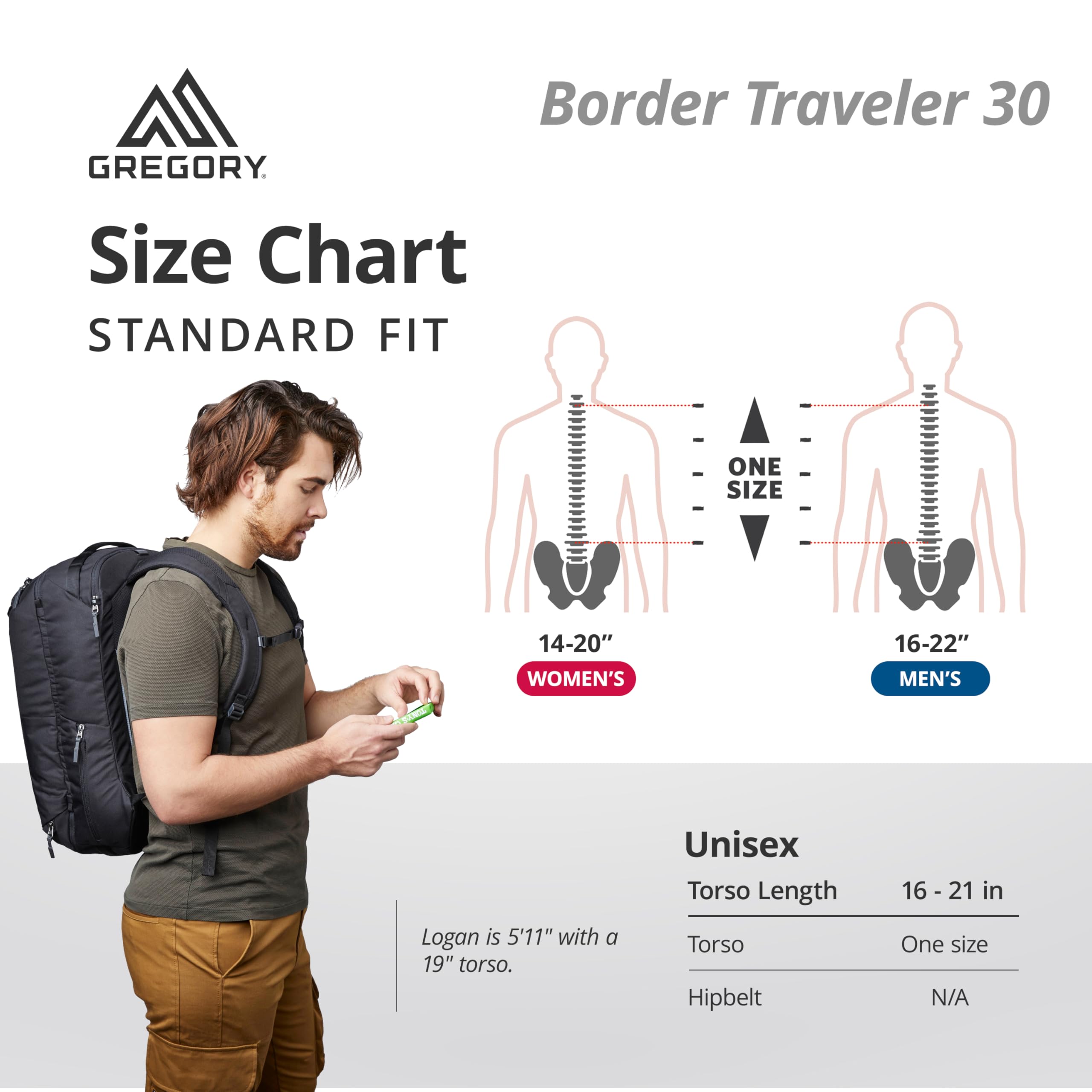 Gregory Mountain Products Travel Backpacks, Total Black, One Size