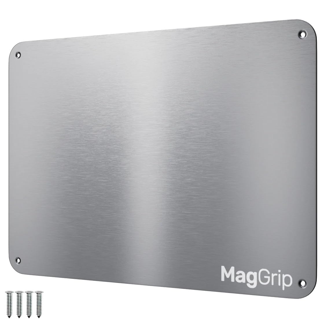 MagGrip GripPlate Stainless Steel Plate Spice Jar Grips | Easily attach over 6 Large 6.5 x 9 Inches | Any Space, Any Place not Included