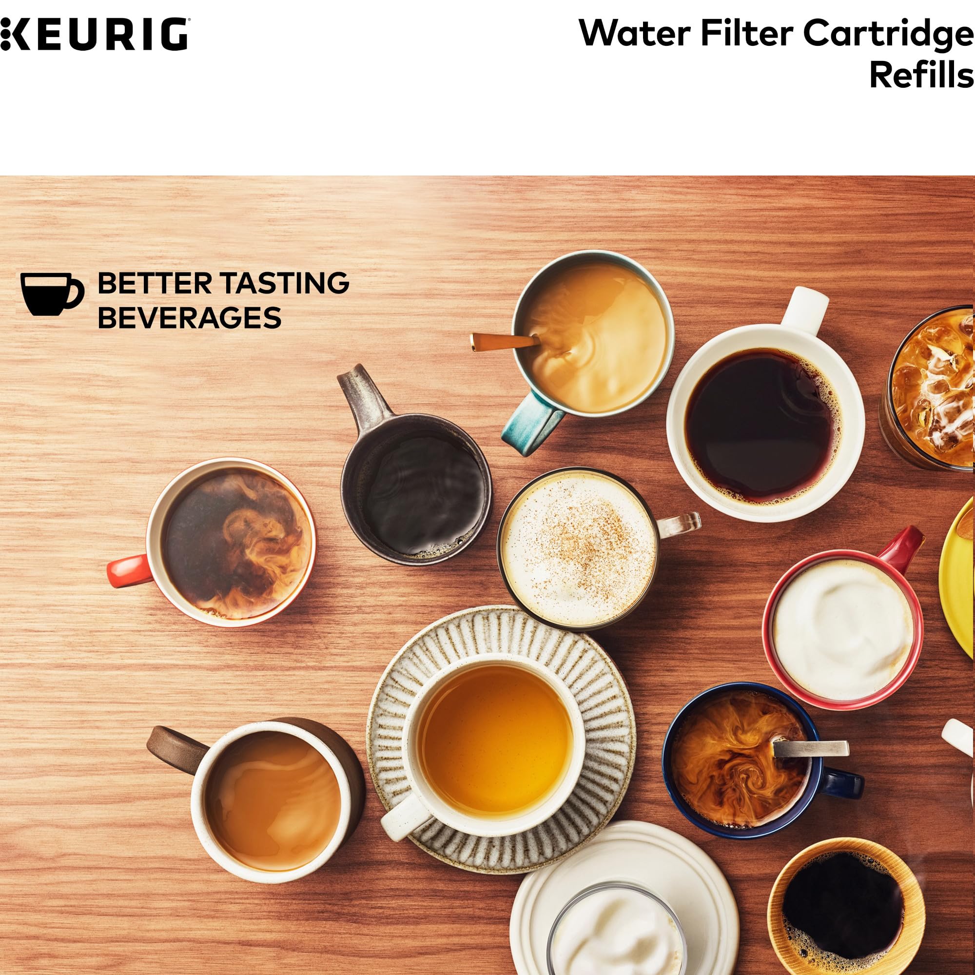 Keurig Water Filter Refill Cartridges, Replacement Water Filter Cartridges, Compatible with 2.0 K-Cup Pod Coffee Makers, 2 Count