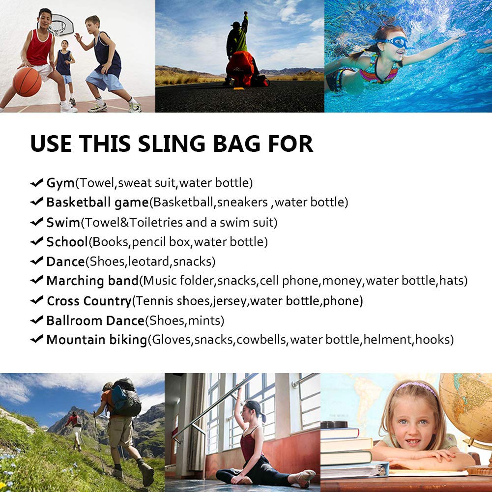 Peicees Sling Bags Men Women Shoulder Backpack Mini Chest Day Bag Kids Small Cross Body Pack