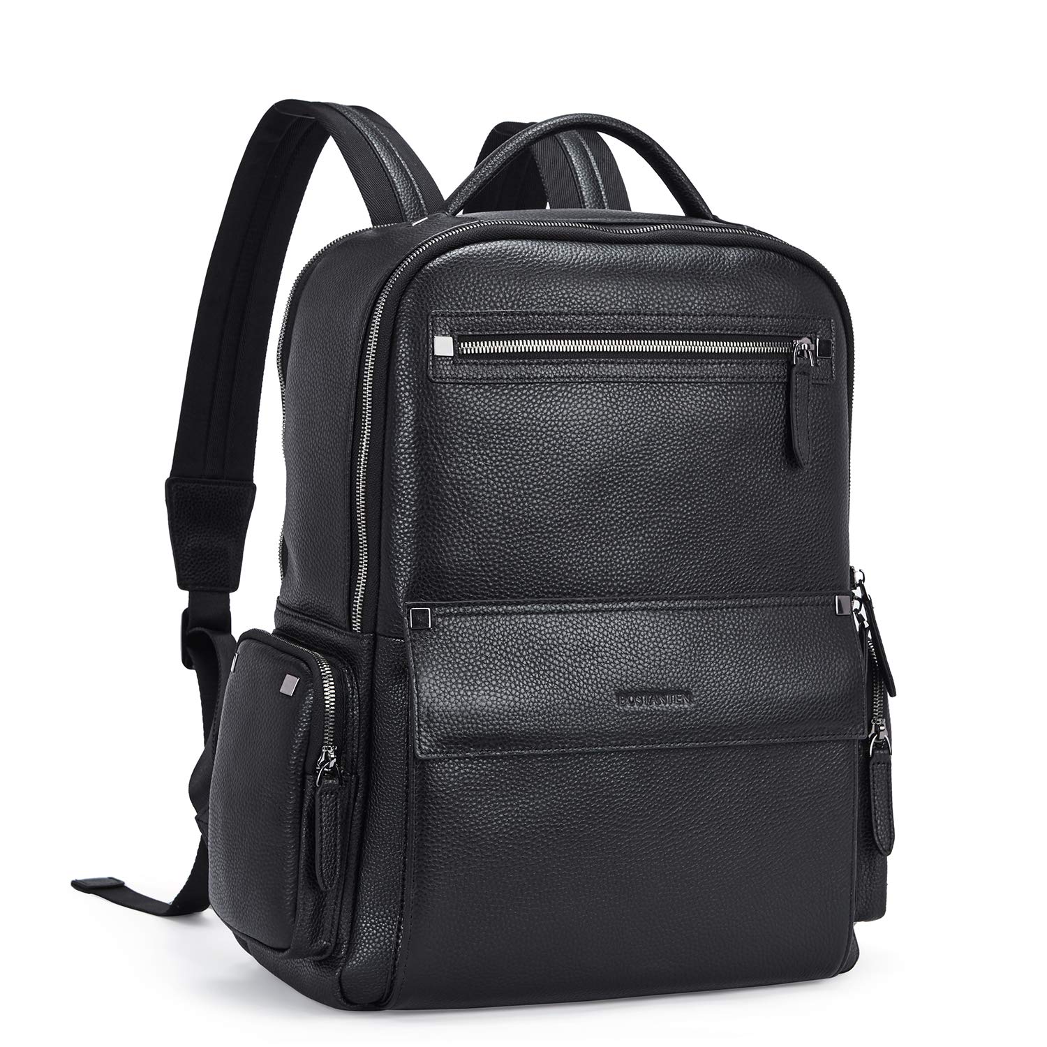 BOSTANTEN Men Leather Backpack 15.6β Laptop Backpack Travel Business Office Bag Large Capacity College