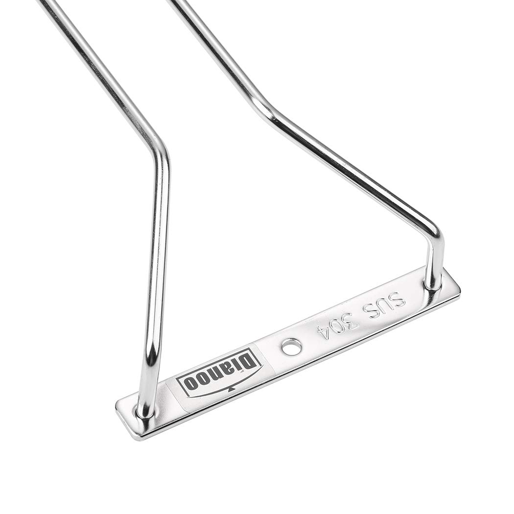 Dianoo Wine Glass Rack Under Cabinet, 304 Stainless Steel Wine Glasses Holder, Stemware Racks Storage For Bar Kitchen 30cm 1 Row