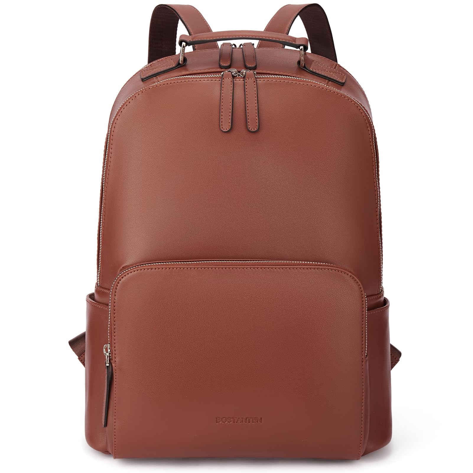BOSTANTEN Genuine Leather 13 inch Laptop Backpack for Women Computer Bag Travel Large College Shoulder Bag