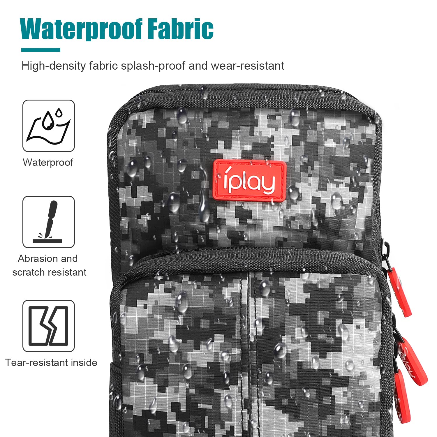 Backpack Carrying Travel Bag for Nintendo Switch/Lite/OLED/Console/Dock/Joy-Cons&Accessories Storage, Portable Nylon Waterproof Crossbody Shoulder Chest Sling Side Gaming Bag for Men Boys, Camouflage