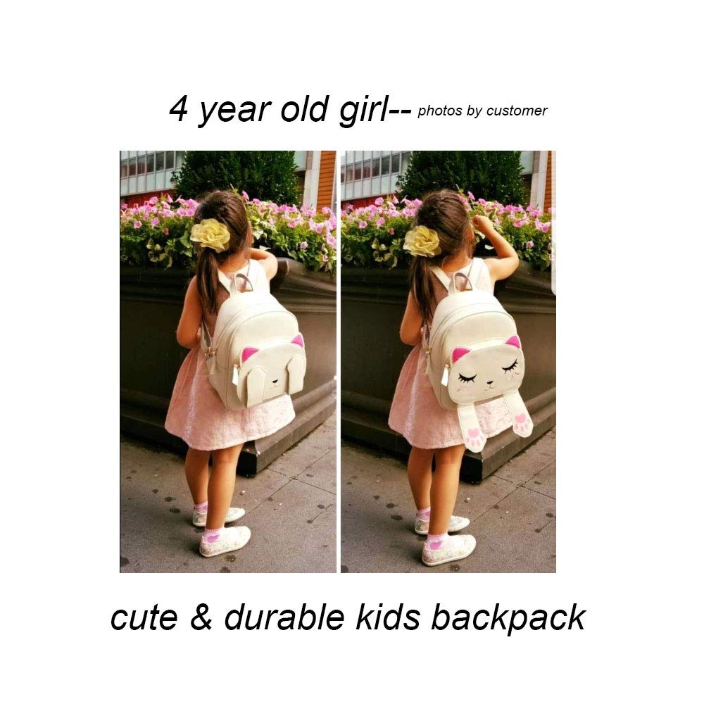 DIOMO Toddler Backpack for Girls Cartoon Kids Backpack Purse, Cute Cat Small Kawaii Preschool Backpack (Black)