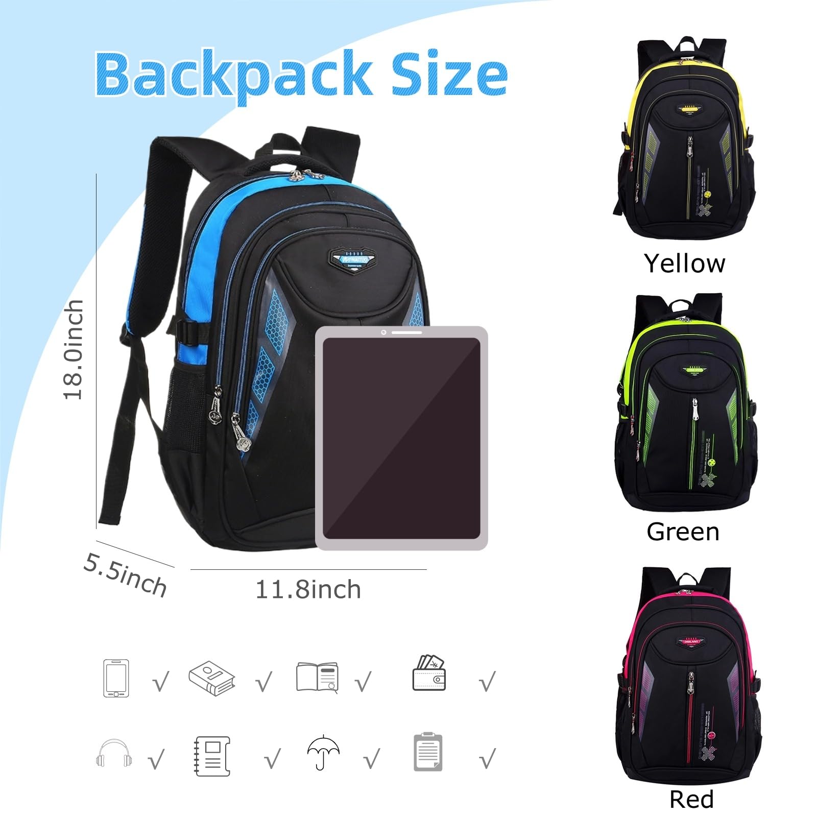 Waterproof School Bag Students Backpack Children Bookbags