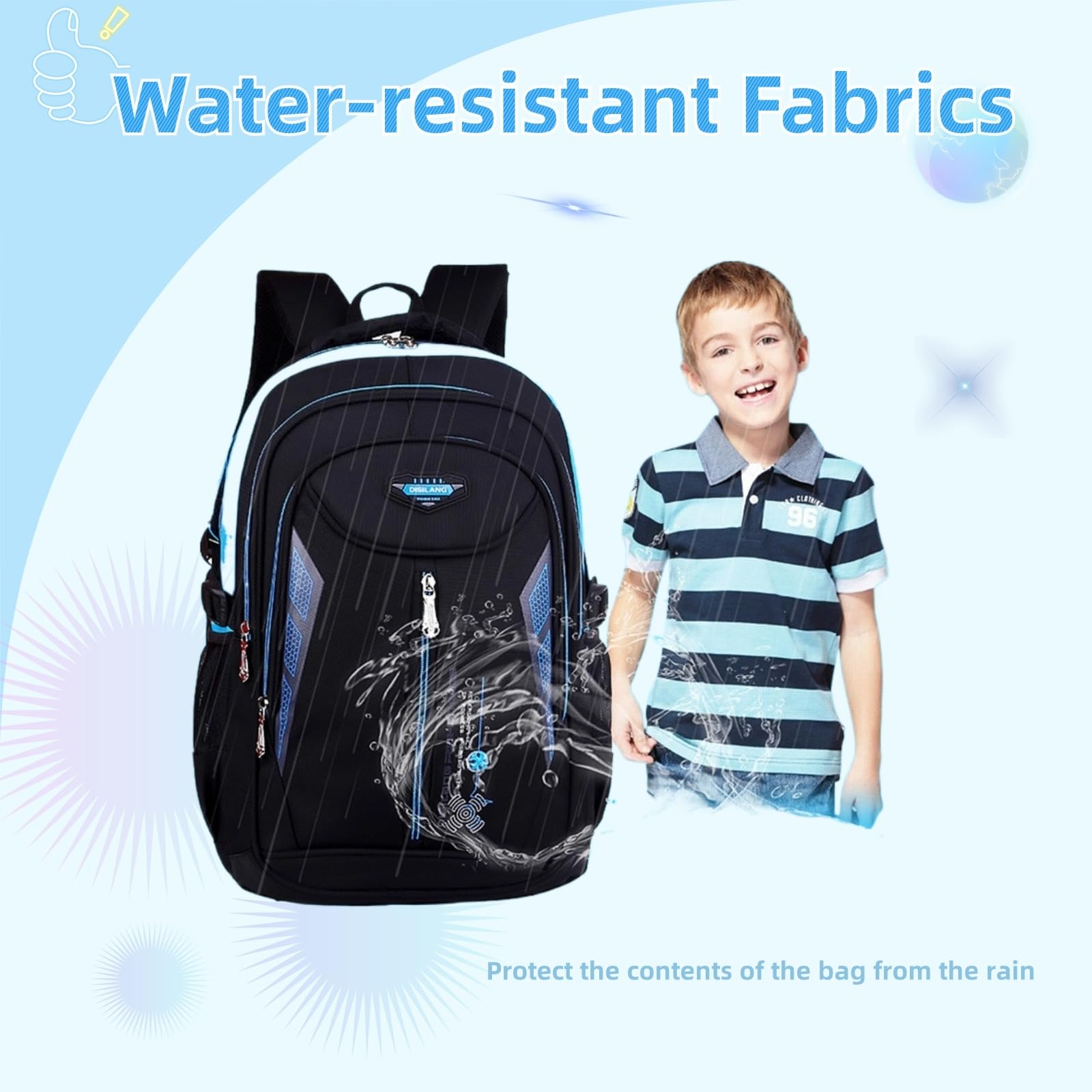 Waterproof School Bag Students Backpack Children Bookbags