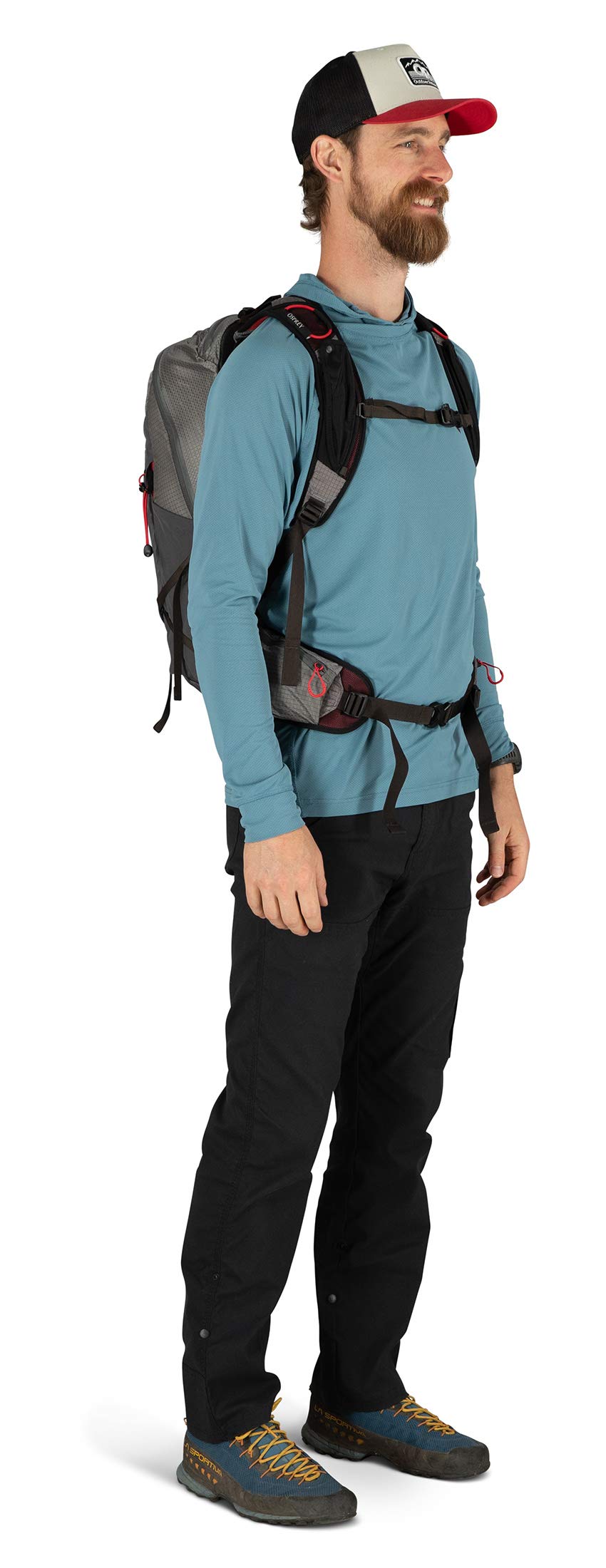 Osprey Talon Pro 20 Men's Hiking Backpack, Carbon, Large/X-Large