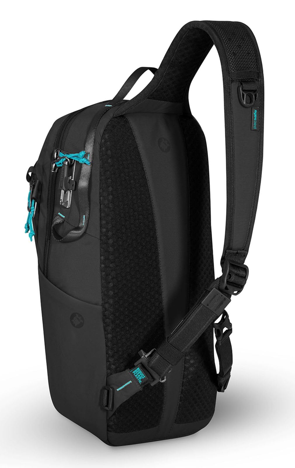 Pacsafe ECO 12L Anti Theft Sling Backpack, ECONYL Black