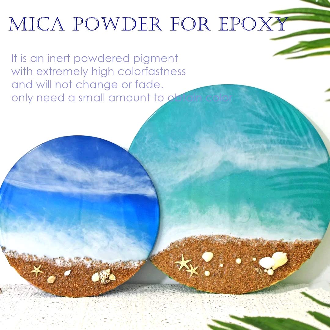 Mica Powder, Lip Gloss Pigment Powder 24 Colors, Handmade Soap Making Colorants, for Epoxy Resin Dye, Candle Making, Eye Shadow, Blush, Nail, Paint, Resin Craft