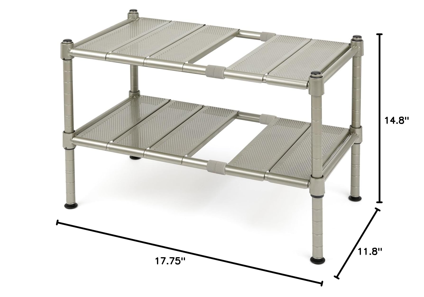 Seville Classics Expandable Under-Sink Shelf with steel Perforated Panels