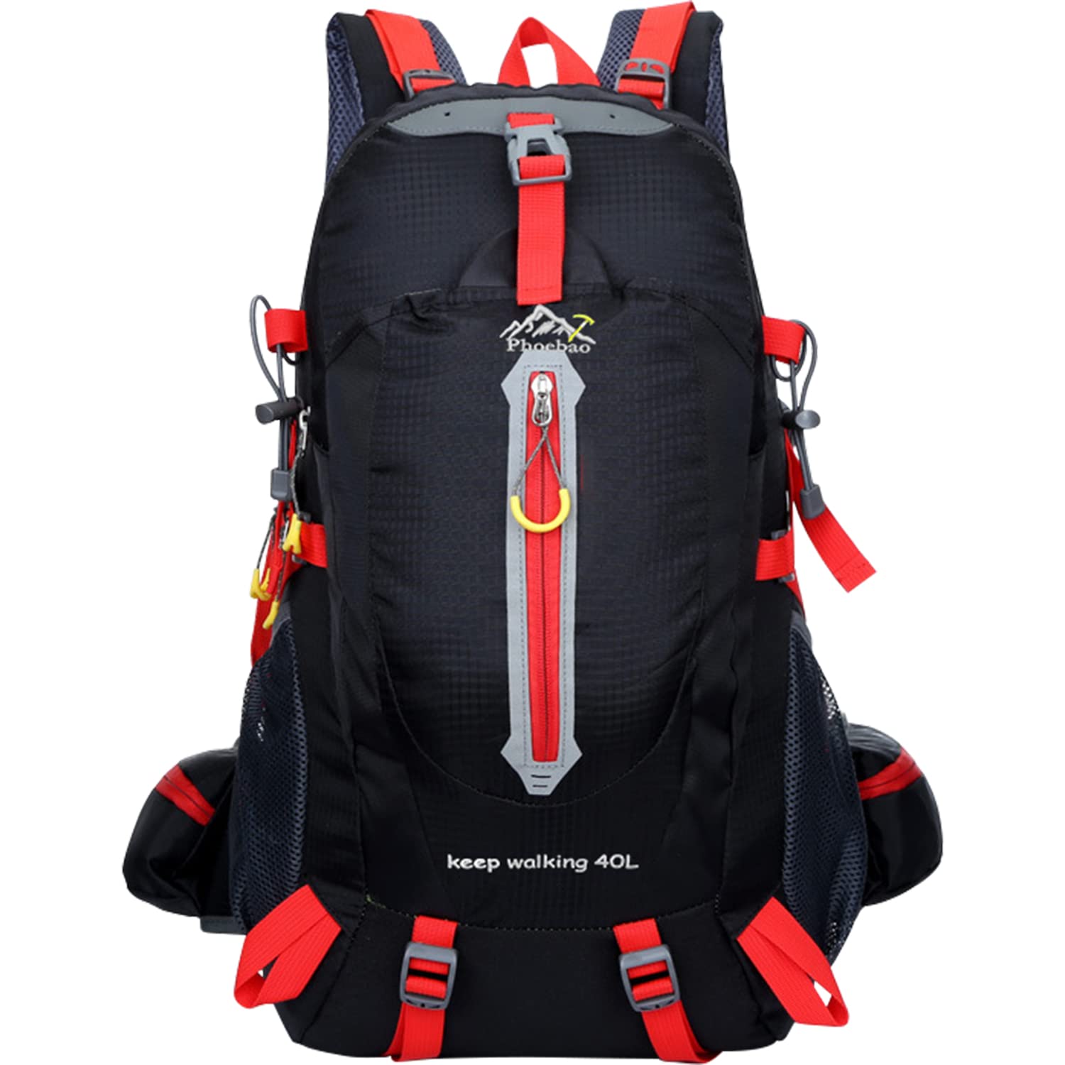 40L Hiking Backpacks, Black Travel Backpack, Ultralight Backpack for Women, Waterproof Backpack, Camping Backpack for Men, Large Tactical Backpack , Hiking Daypacks for Outdoor Fishing, Camping Pack