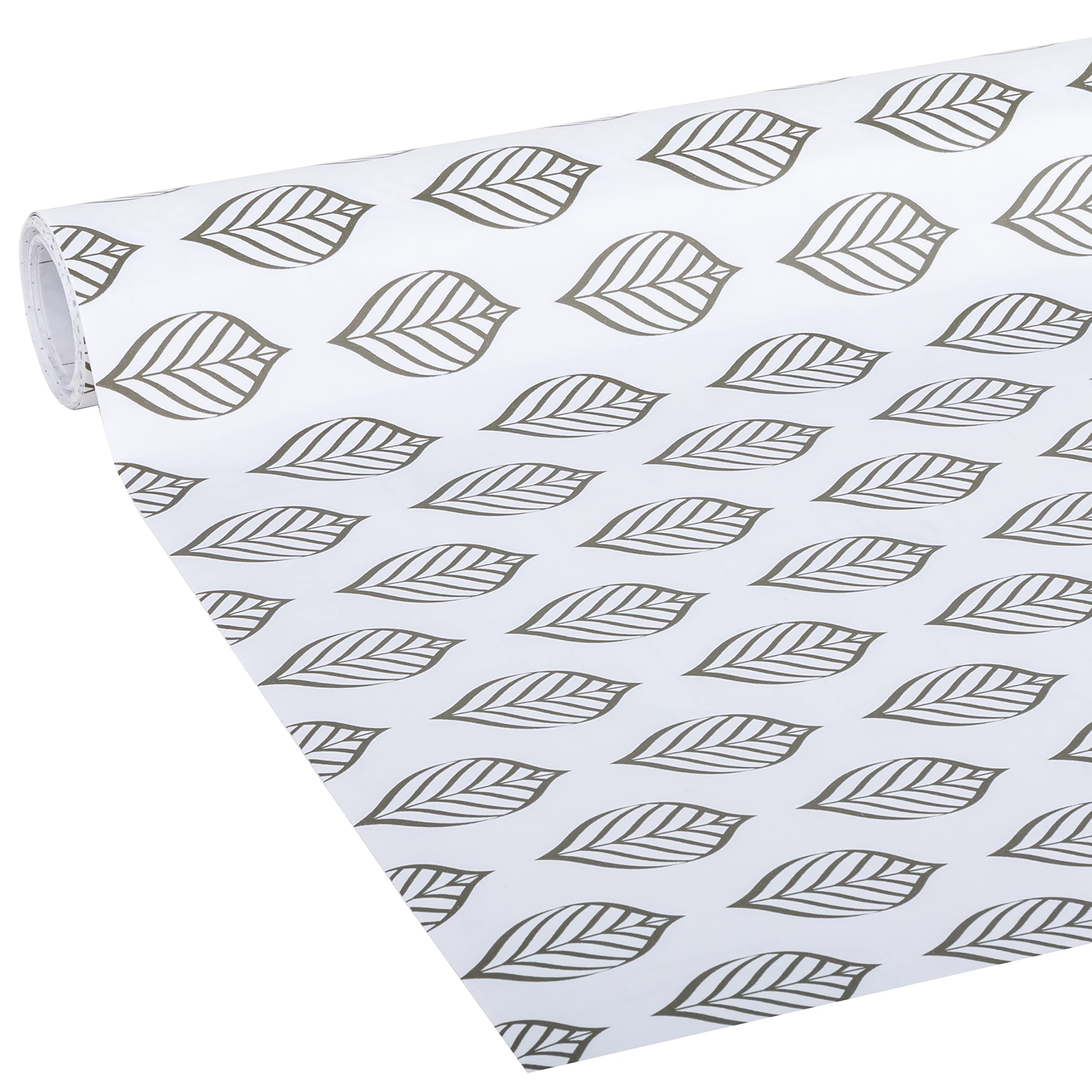 Duck Brand EasyLiner Adhesive Prints Shelf Liner, Grey Pin Feather, 6 Pack, 20 in. x 15 ft. (287794)
