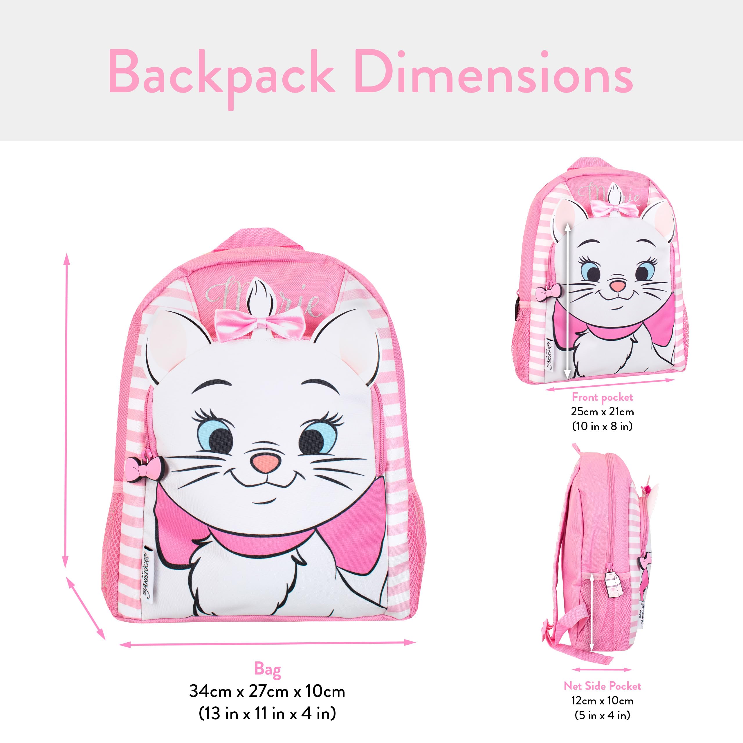 Disney Kids Aristcats Backpack Marie Pink