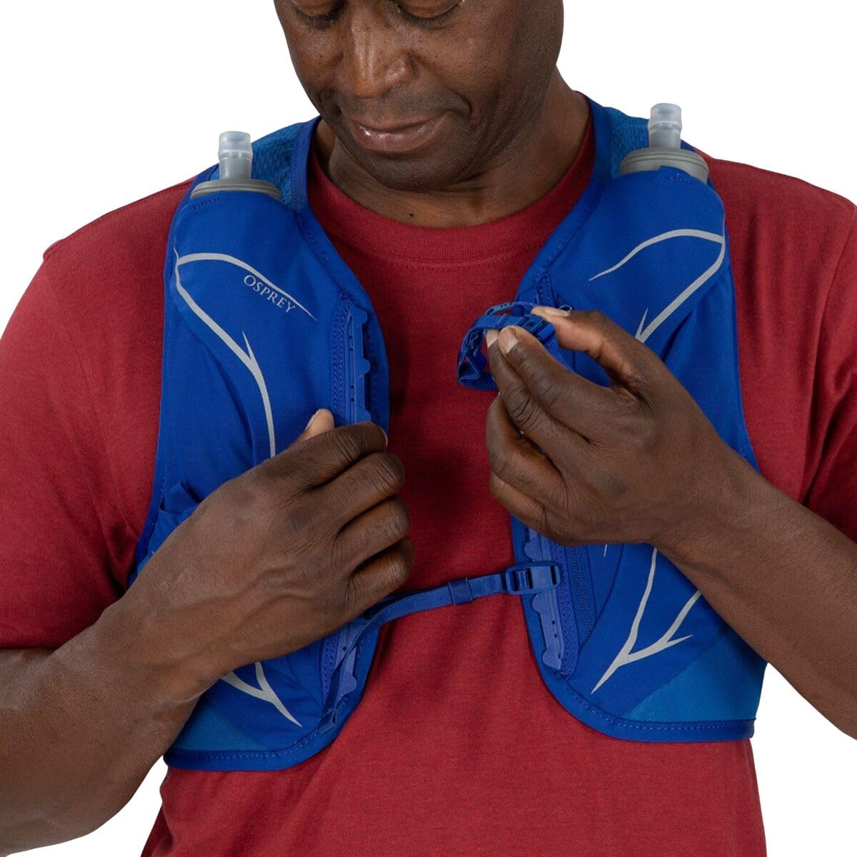 Osprey Duro LT Men's Running Hydration Vest with Hydraulics Soft Flasks, Dark Charcoal Grey, Medium