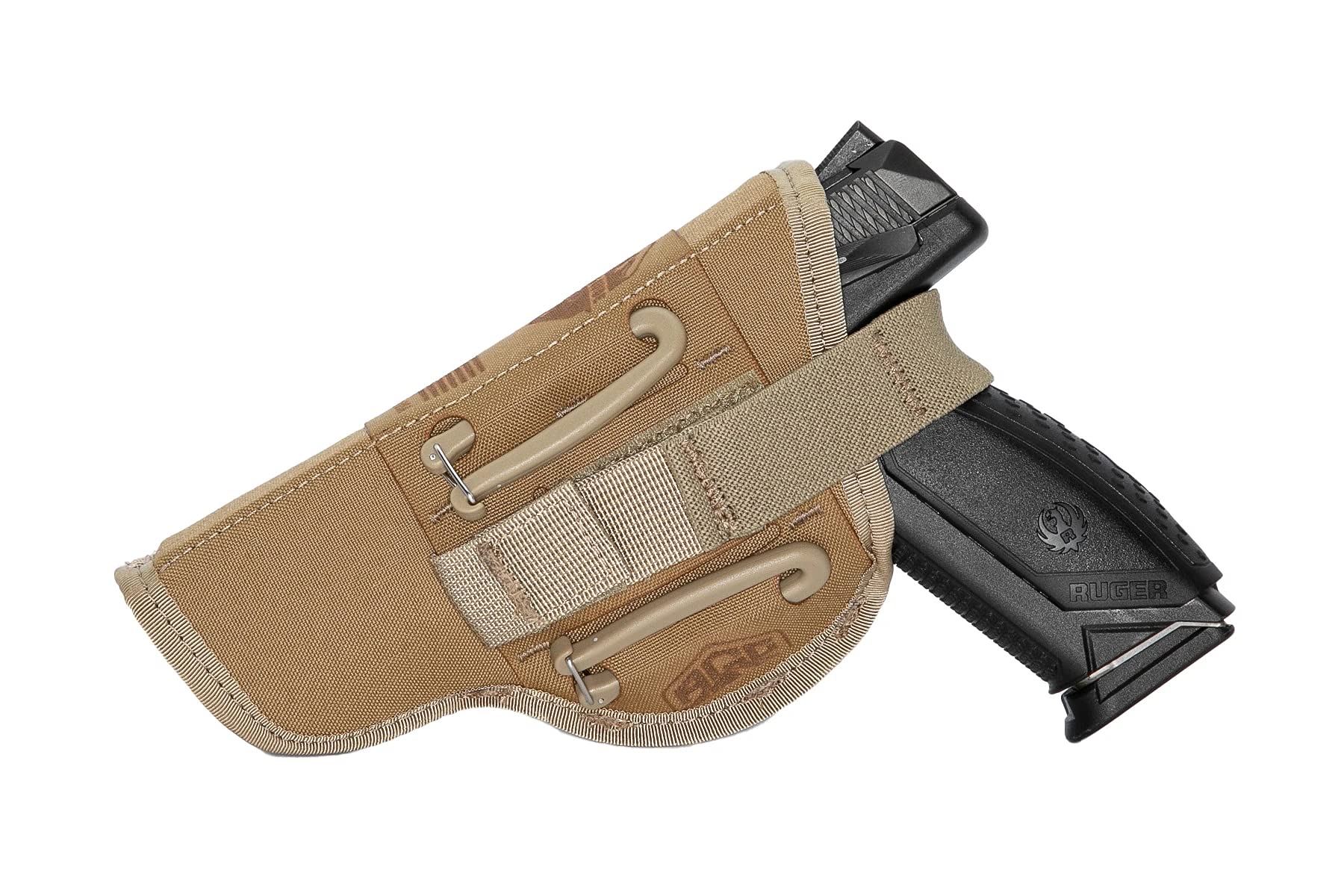 Alaska Guide Creations Pistol Holster One Size Fits Most | Open Carry Pistol Holder | Camo Hunting Harness (Realtree Edge)