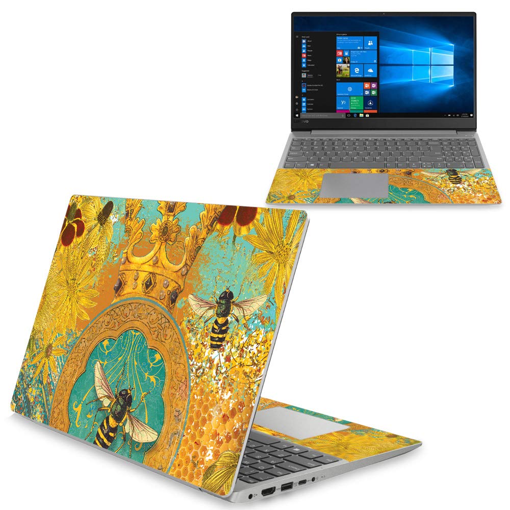 MightySkins Skin Compatible with Lenovo Ideapad 330S 15" (2018) - Bee Queen | Protective, Durable, and Unique Vinyl Decal wrap Cover | Easy to Apply, Remove, and Change Styles | Made in The USA
