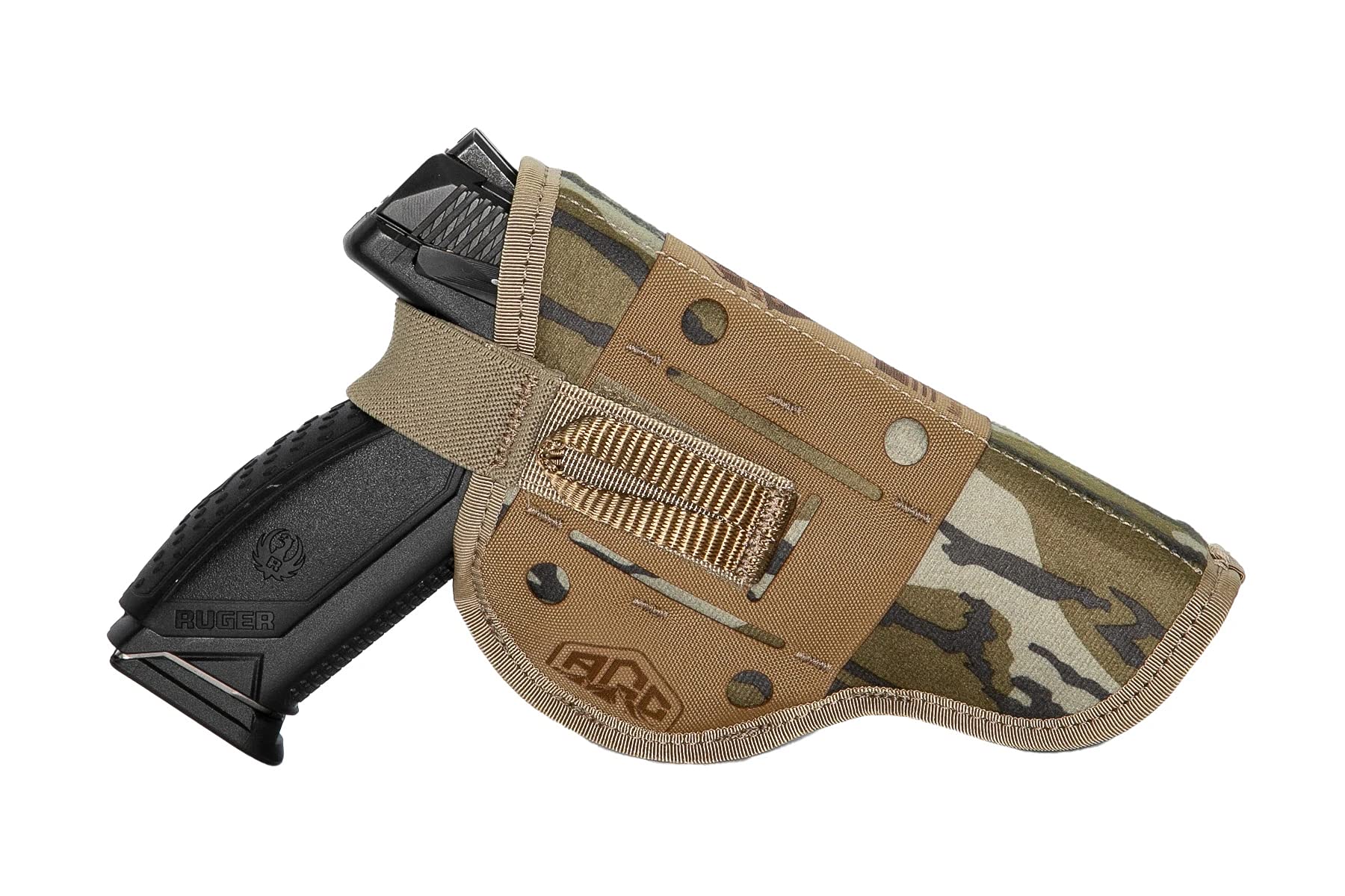 Alaska Guide Creations Pistol Holster One Size Fits Most | Open Carry Pistol Holder | Camo Hunting Harness (Realtree Edge)