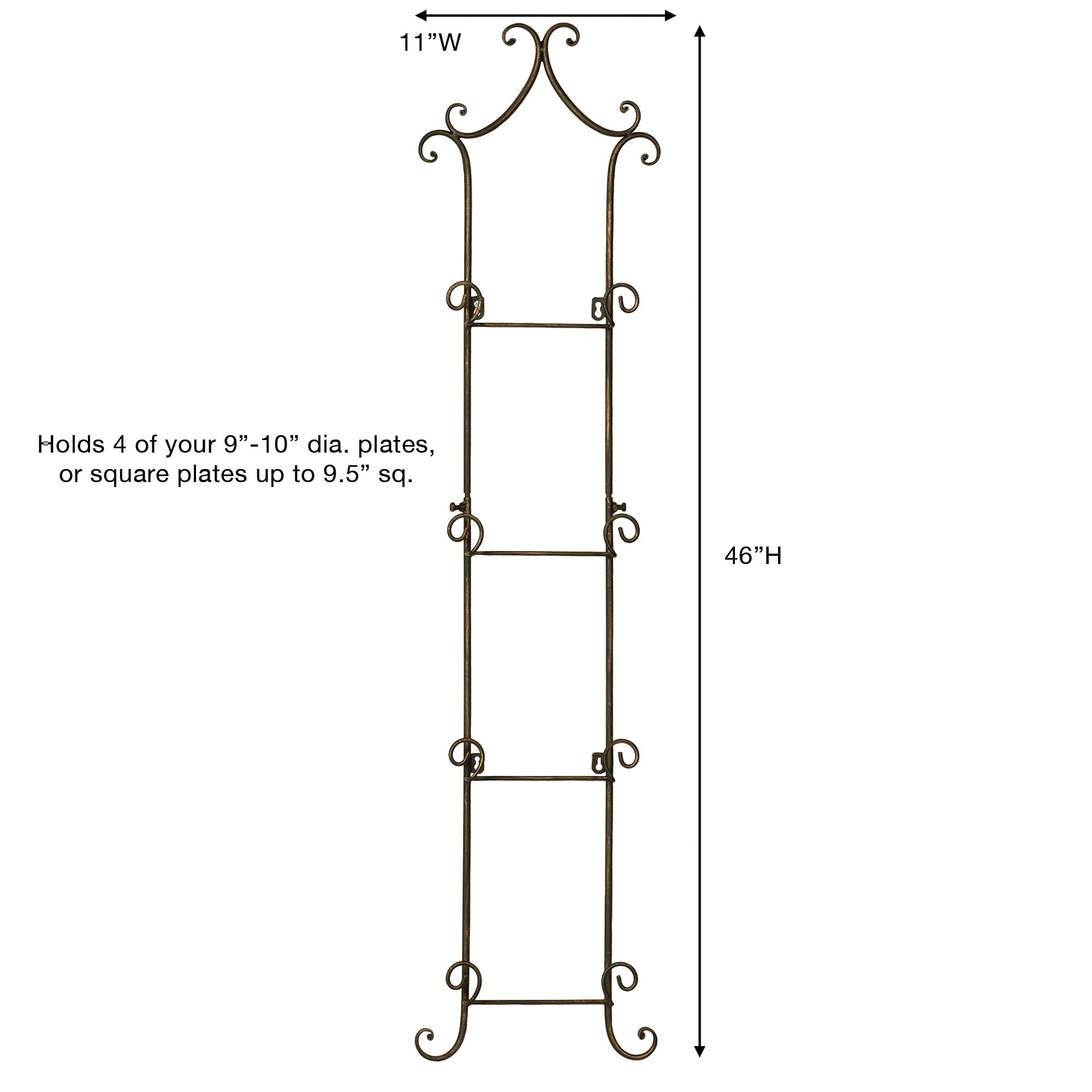 Touch of Class Regalla Petite Scroll Plate Rack 4 Plate
