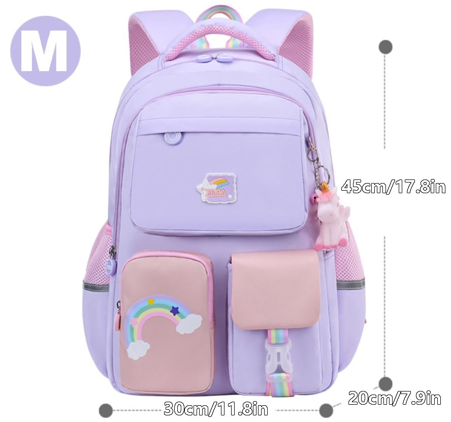 HIPOTUO Unicorn Backpack Cute Laptop Backpacks Casual Durable Lightweight Travel Bags Medium