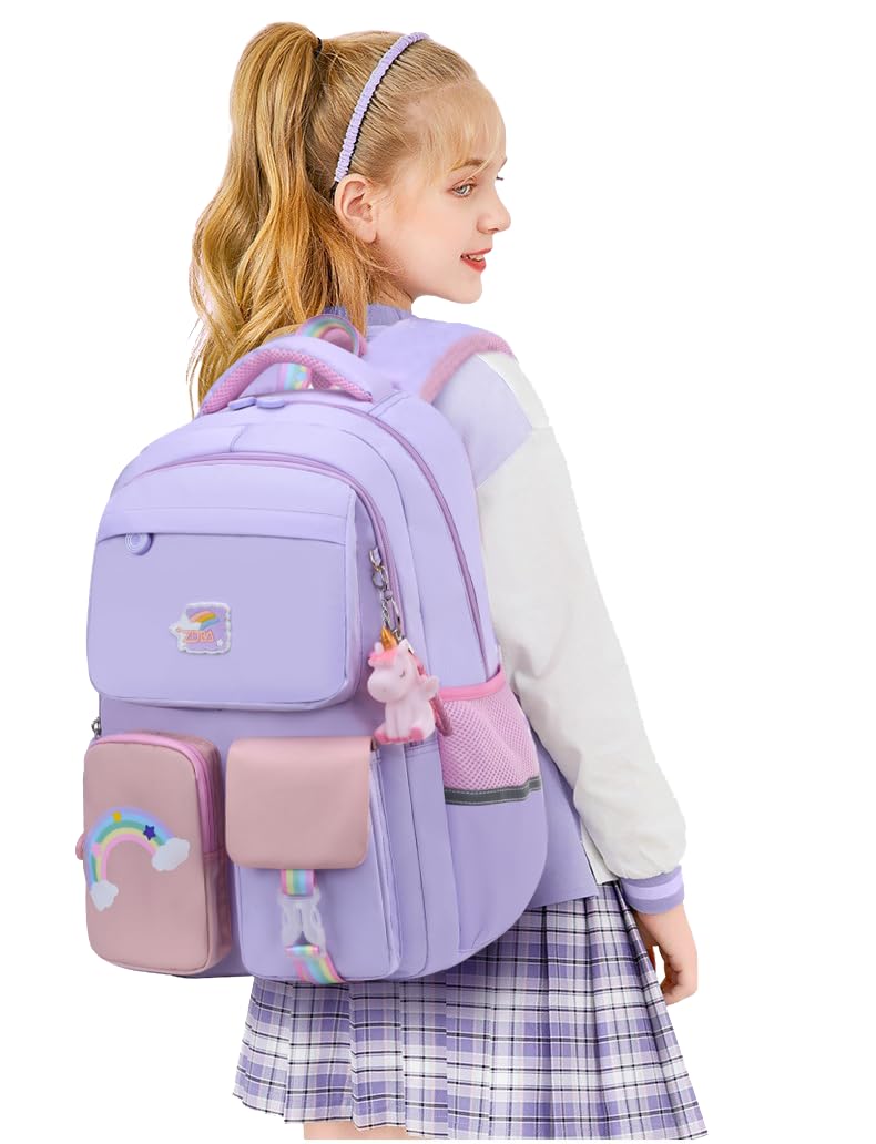 HIPOTUO Unicorn Backpack Cute Laptop Backpacks Casual Durable Lightweight Travel Bags Medium