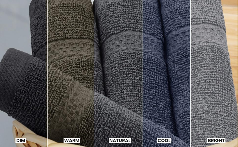 Utopia Towels 8-Piece Premium Towel Set, 2 Bath Towels, 2 Hand Towels, and 4 Wash Cloths, 600 GSM 100% Ring Spun Cotton Highly Absorbent Towels for Bathroom, Gym, Hotel, and Spa (Grey)