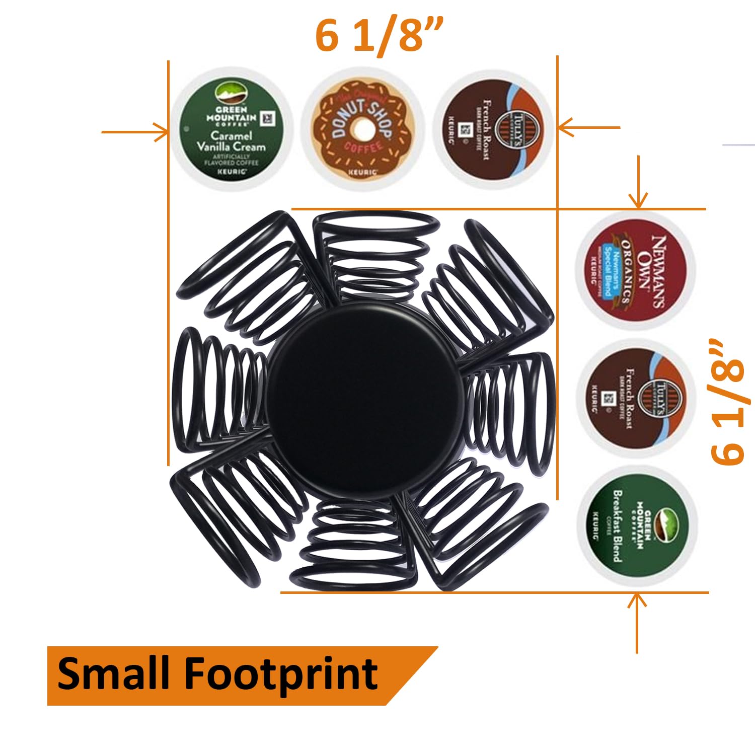 K Cup Holders,K Cup Holder, K Cups Holder,K Cup Carousel, Coffee Pods Holder Storage Organizer Stand,Comes All in One Piece,No Assembly Required,1 Count,Black (Capacity of 40 Pods, Black)