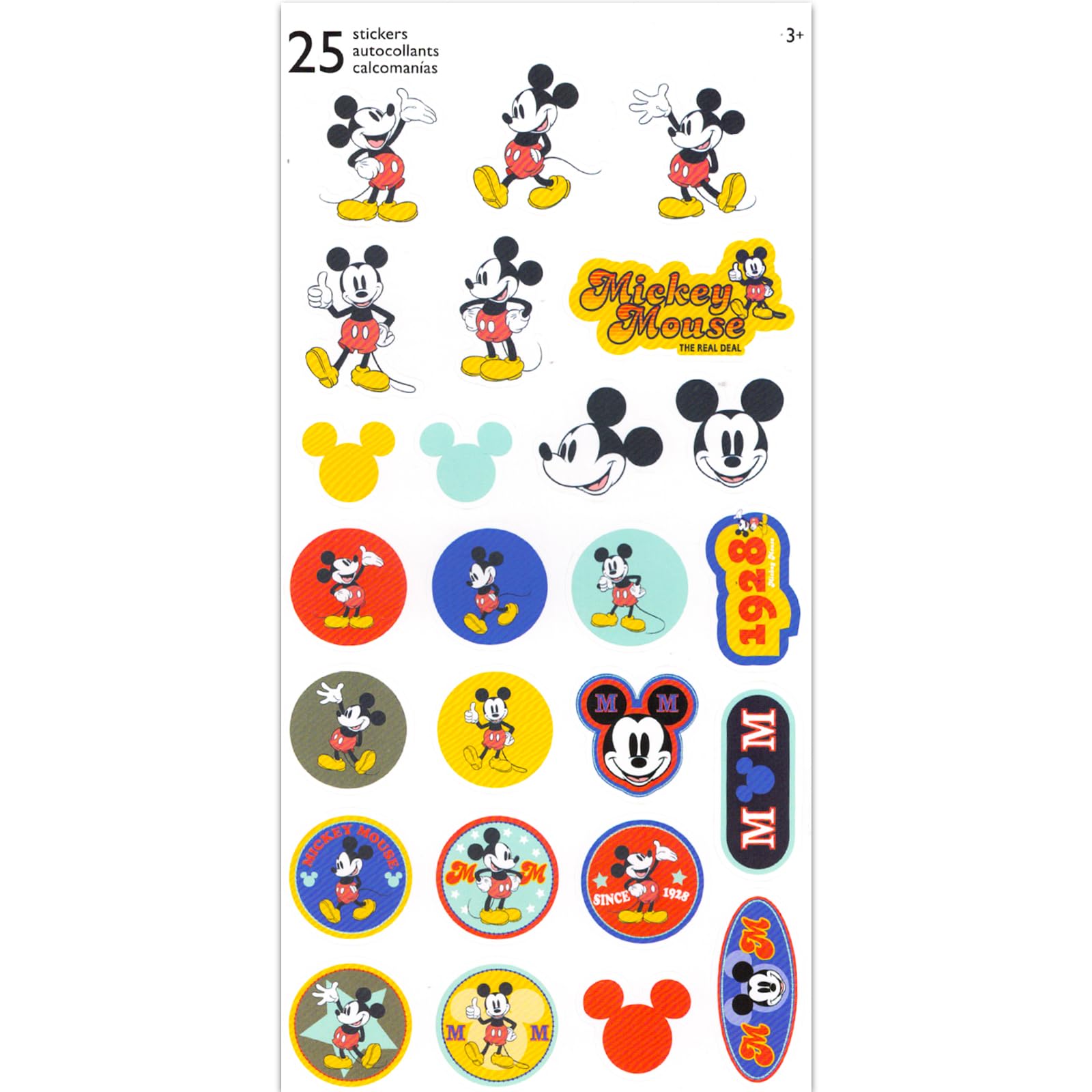 Fast Forward New York Disney Mickey Mouse Preschool Backpack for Kids, Toddlers ~ 5 Pc School Supplies Bundle with Canvas 10 inch Mini Backpack, 300 Stickers, Pens, and More
