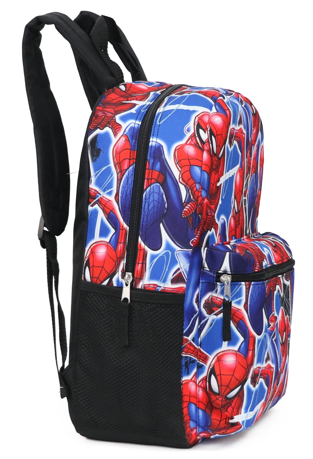 Spiderman Marvel All Over Print Full Size 16" Backpack (All Over Blue)