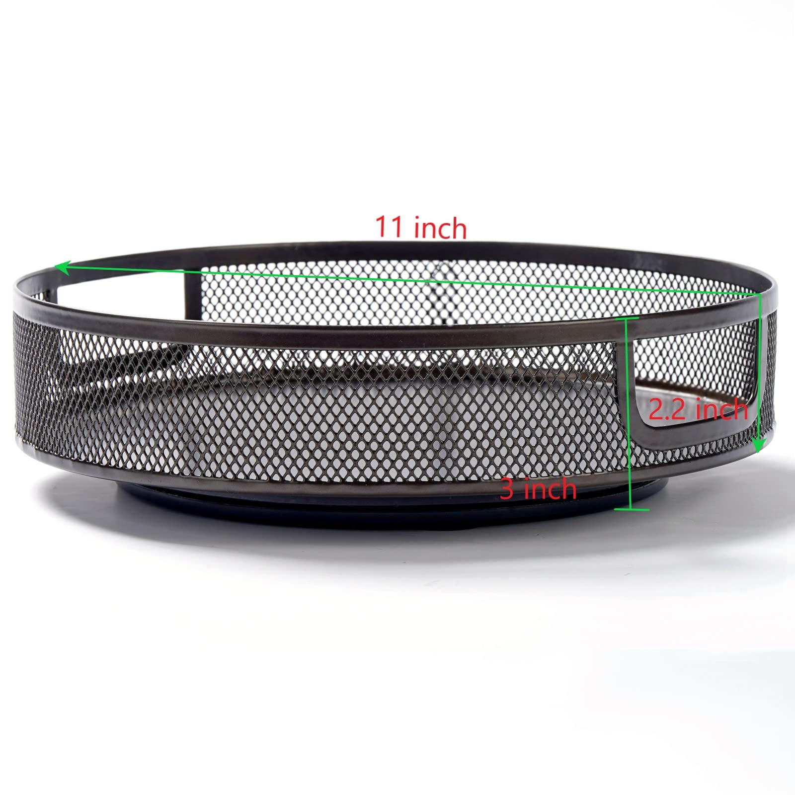 SETTFRFE Lazy Susan Organizer 11 Inches,Metal Mesh Turntable Organizer for Bathroom,Kitchen Countertop,Cabinet,Pantry,Refrigerator, Brown