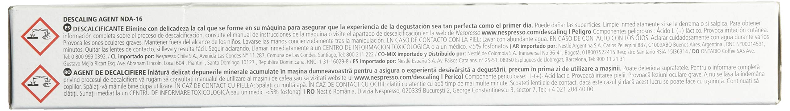 Nespresso Descaling Solution, Fits all Models, 2 Packets