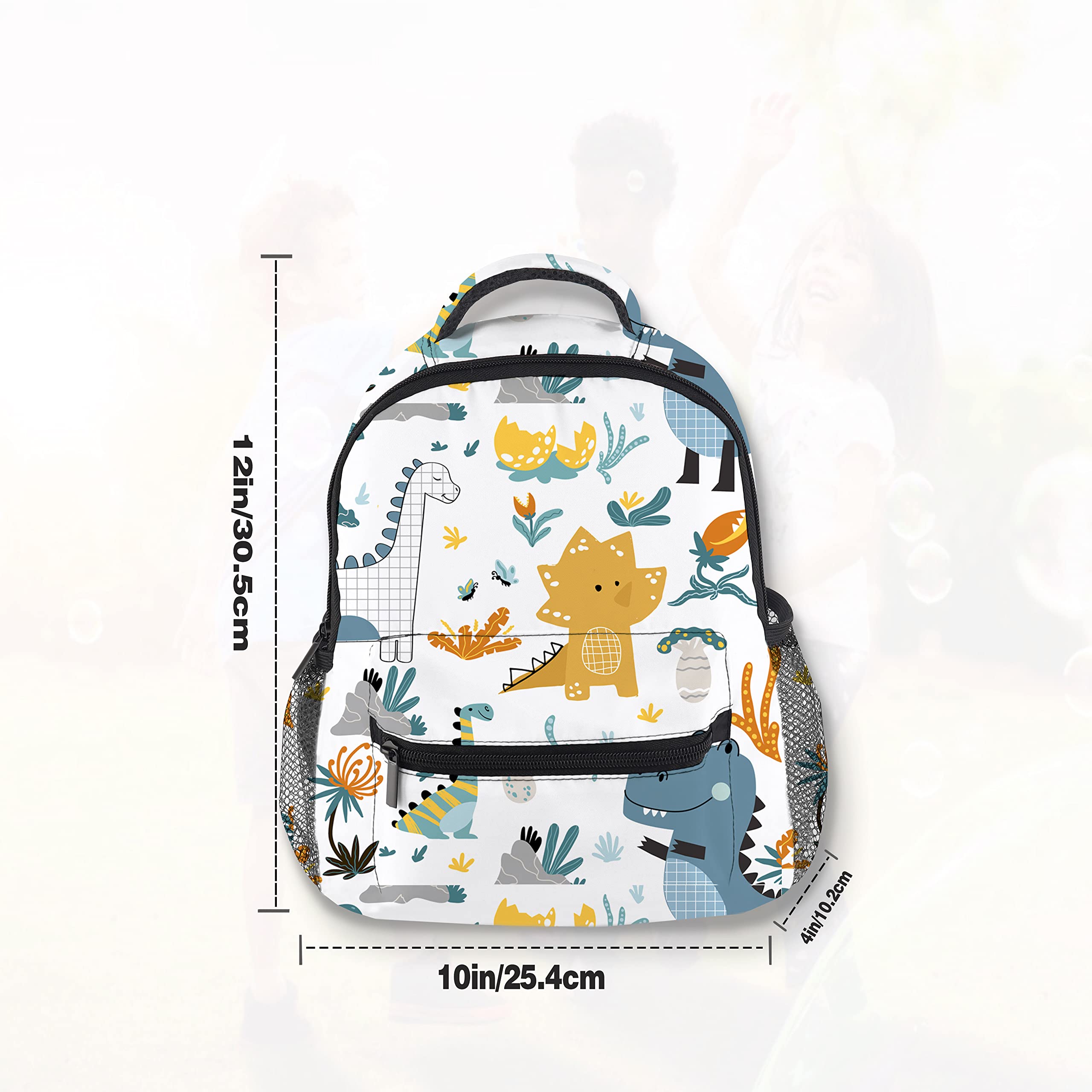 Toddler Dinosaur Backpack for Boys Girls, 12 Inches Ideal Dinosaur World Backpacks for Preschool Kindergarten Bookbag