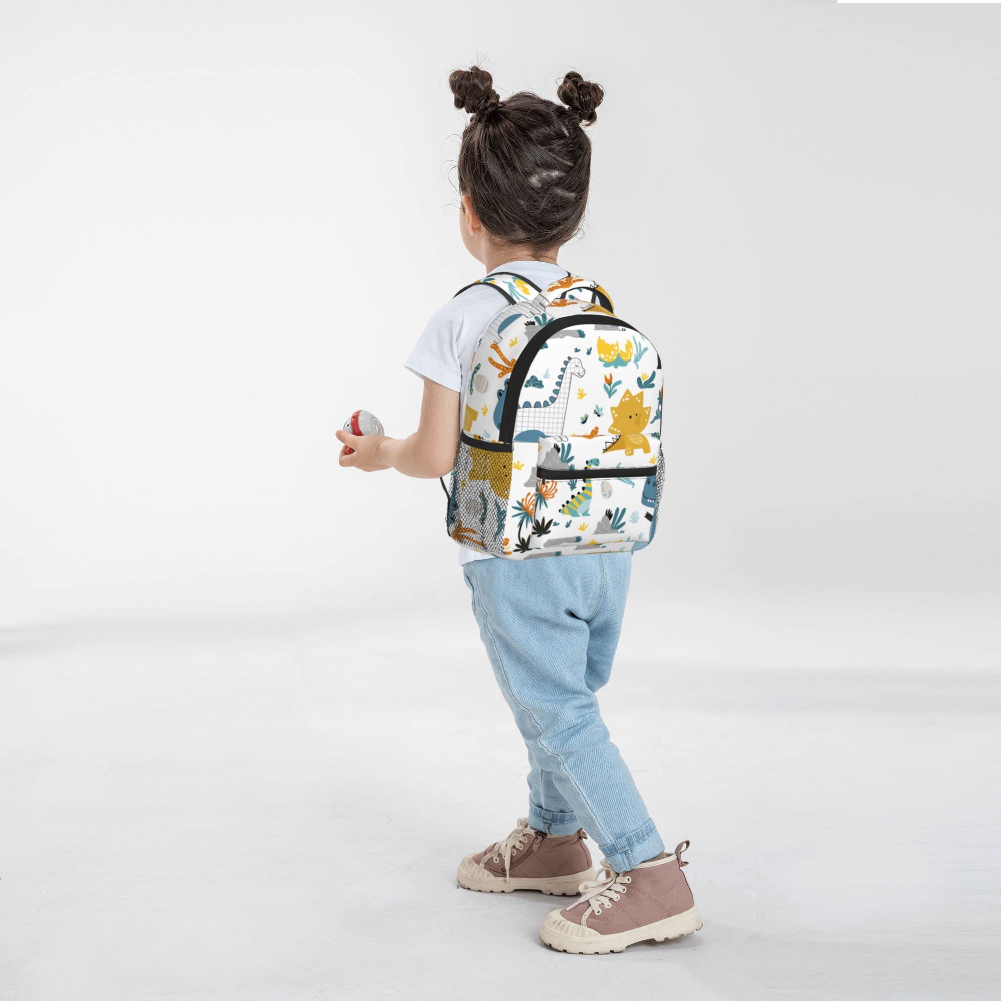 Toddler Dinosaur Backpack for Boys Girls, 12 Inches Ideal Dinosaur World Backpacks for Preschool Kindergarten Bookbag