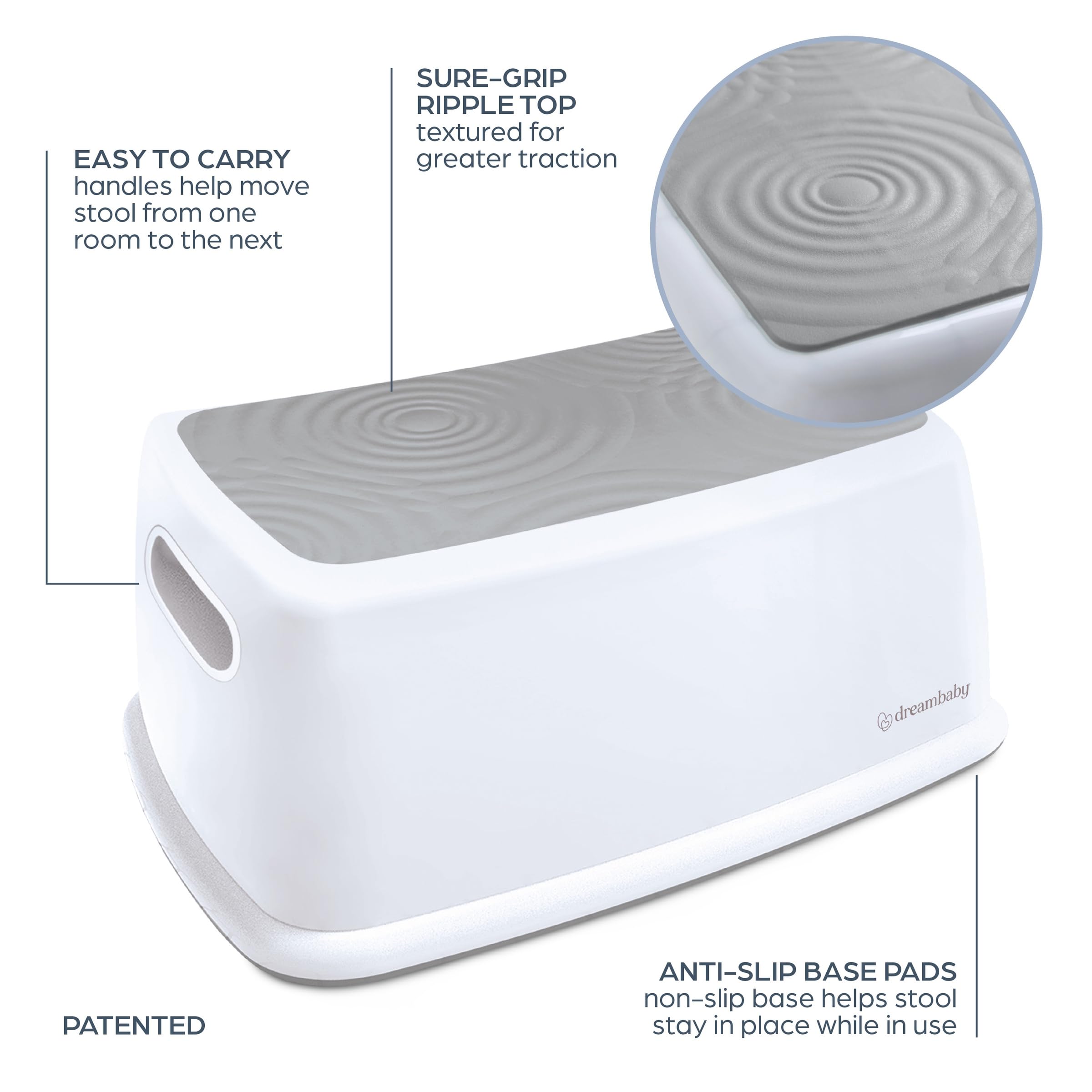 Dreambaby Step Stool Aqua Dots, Toddler Potty Training Aid with Non Slip Base - Model L672