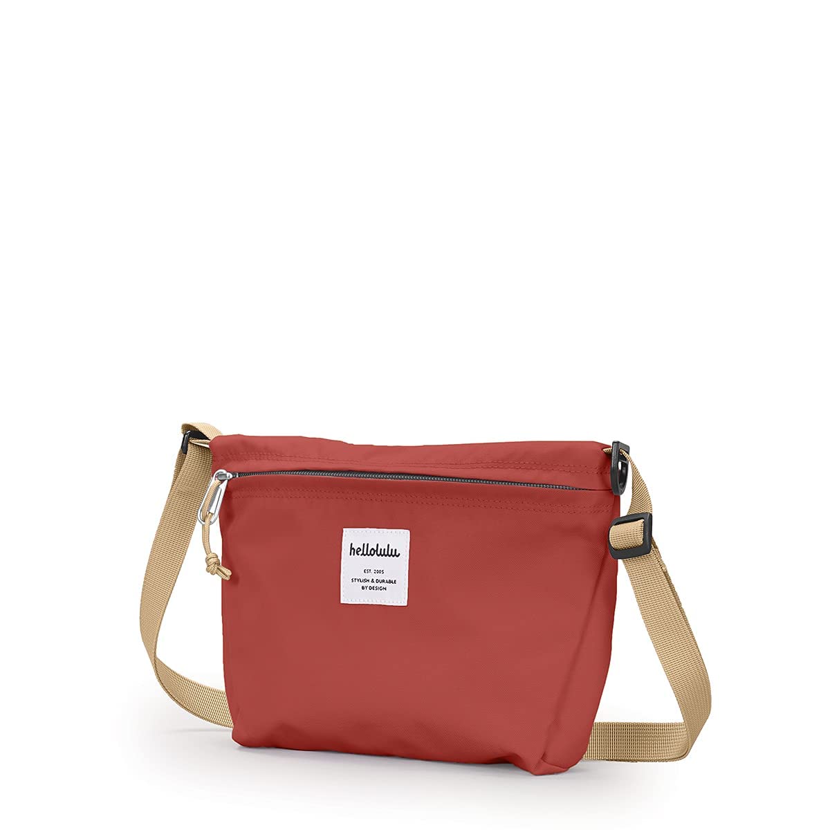 Hellolulu CANA Compact Utility Zippered Compartment Crossbody Bag, Pomegranate