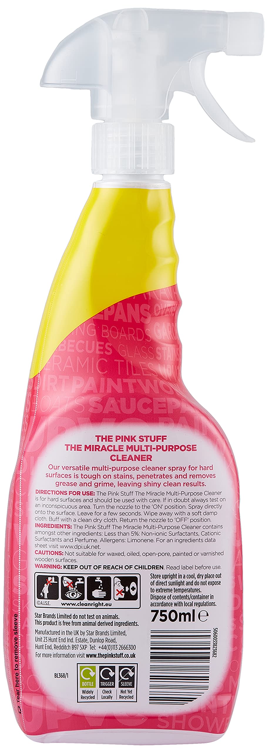 Pink stuff Stardrops - The The Miracle Multi-Purpose Cleaner Spray- 25.36 Fl Oz