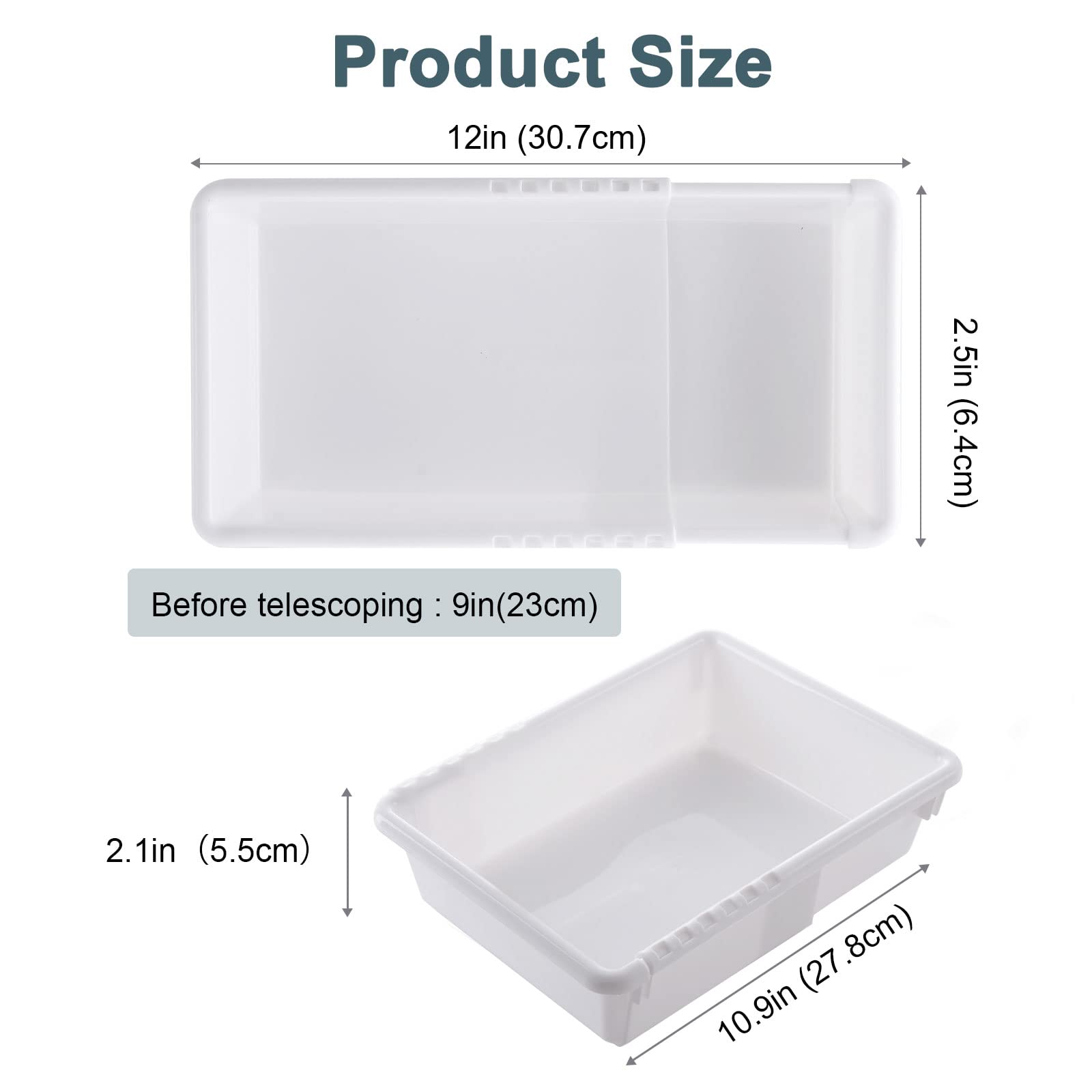 3 Pack Expandable Drawer Organizer for Utensils Holder, Adjustable Cutlery Tray, Drawer Dividers Organizer for Silverware, Flatware, Knives in Kitchen, Bedroom, Living Room (L)