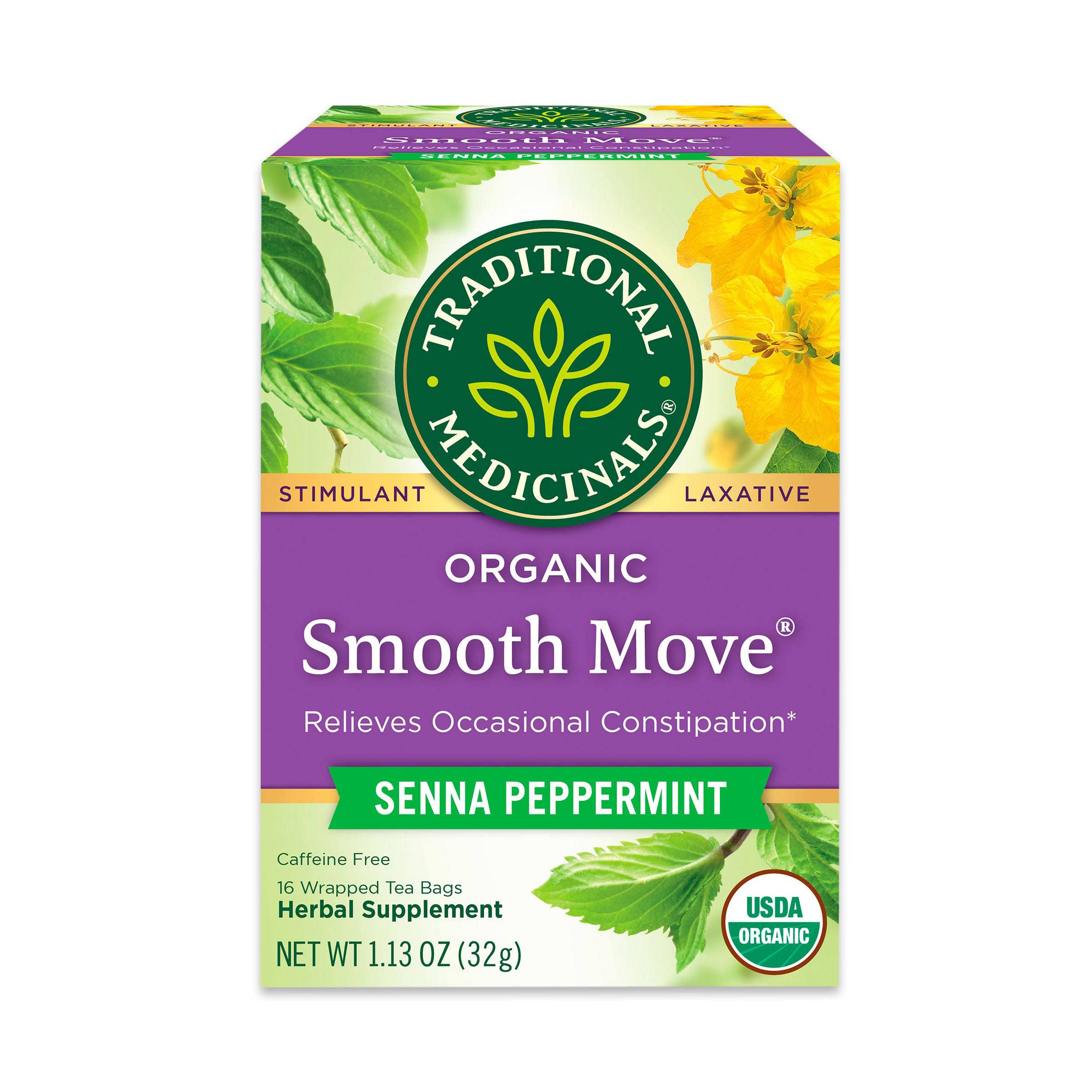 Traditional Medicinals Organic Smooth Move Peppermint Tea, 16 ct