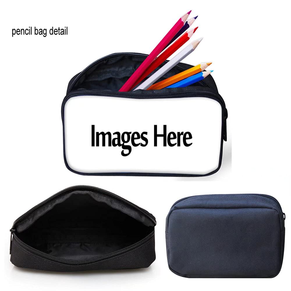 Forchrinse Cute Llama Floral Print Backpack School Bookbag with Lunch Bag Pencil Case for Boys Girls