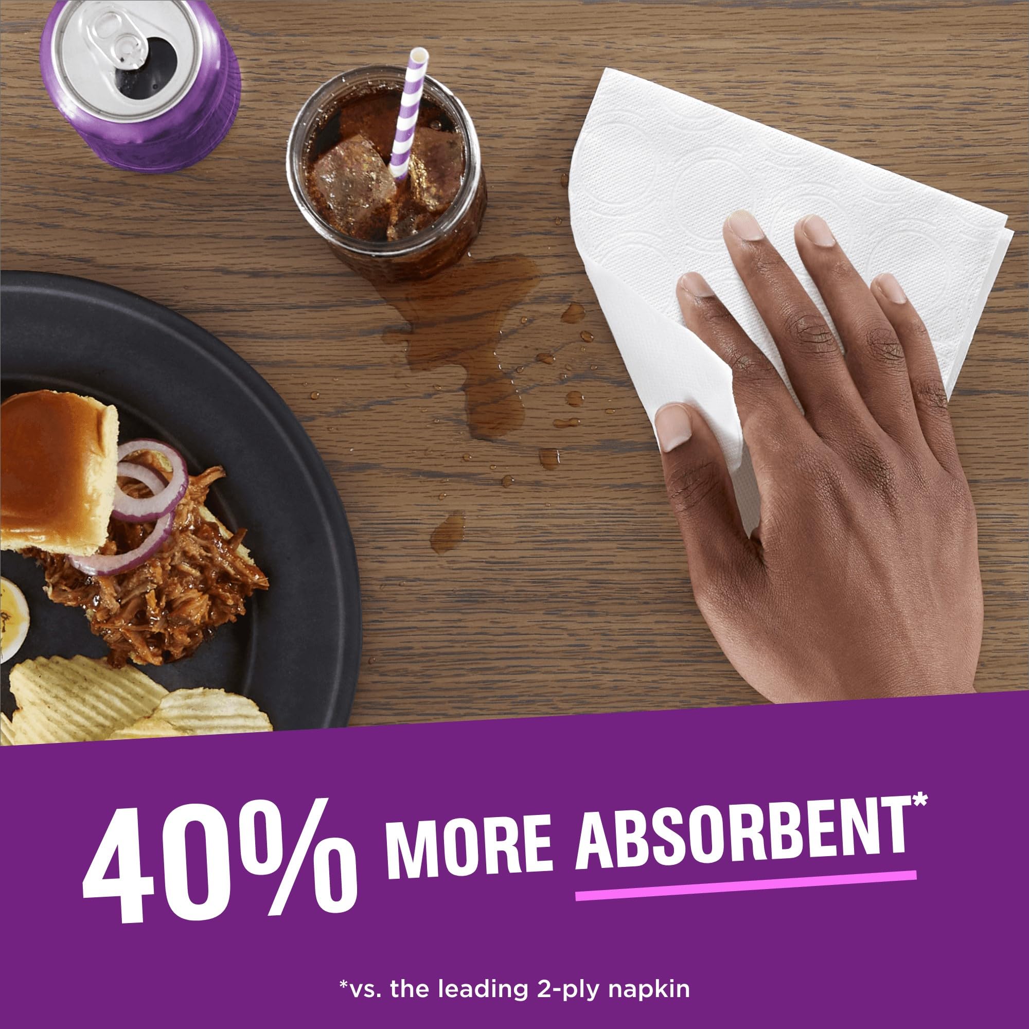 Vanity Fair Everyday Extra Absorbent Premium Paper Napkin, 960 Count, Dinner Napkin for Messy Meals