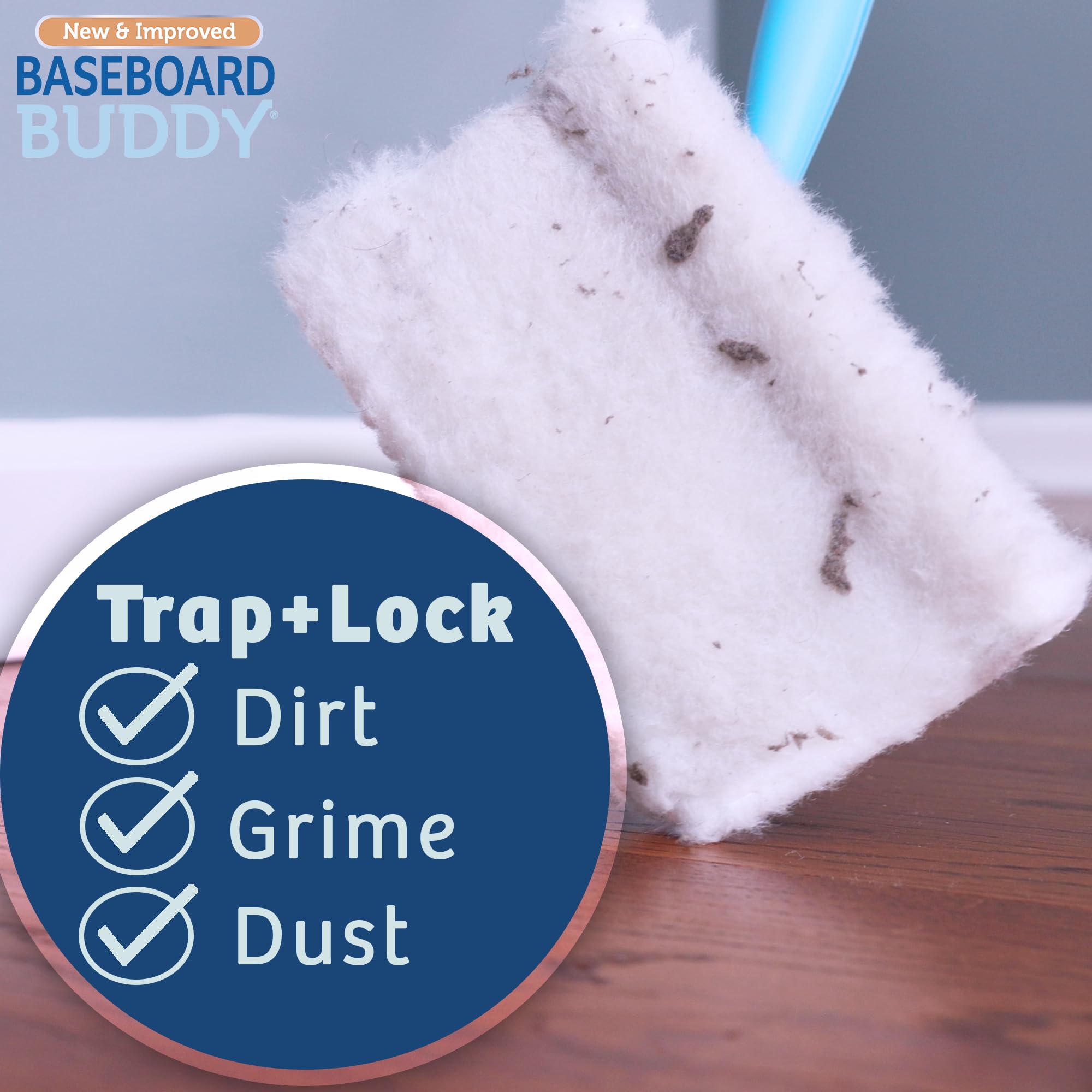 Baseboard Buddy β Baseboard & Molding Cleaning Tool! Includes 1 Baseboard Buddy and 3 Reusable Cleaning Pads, As Seen on TV