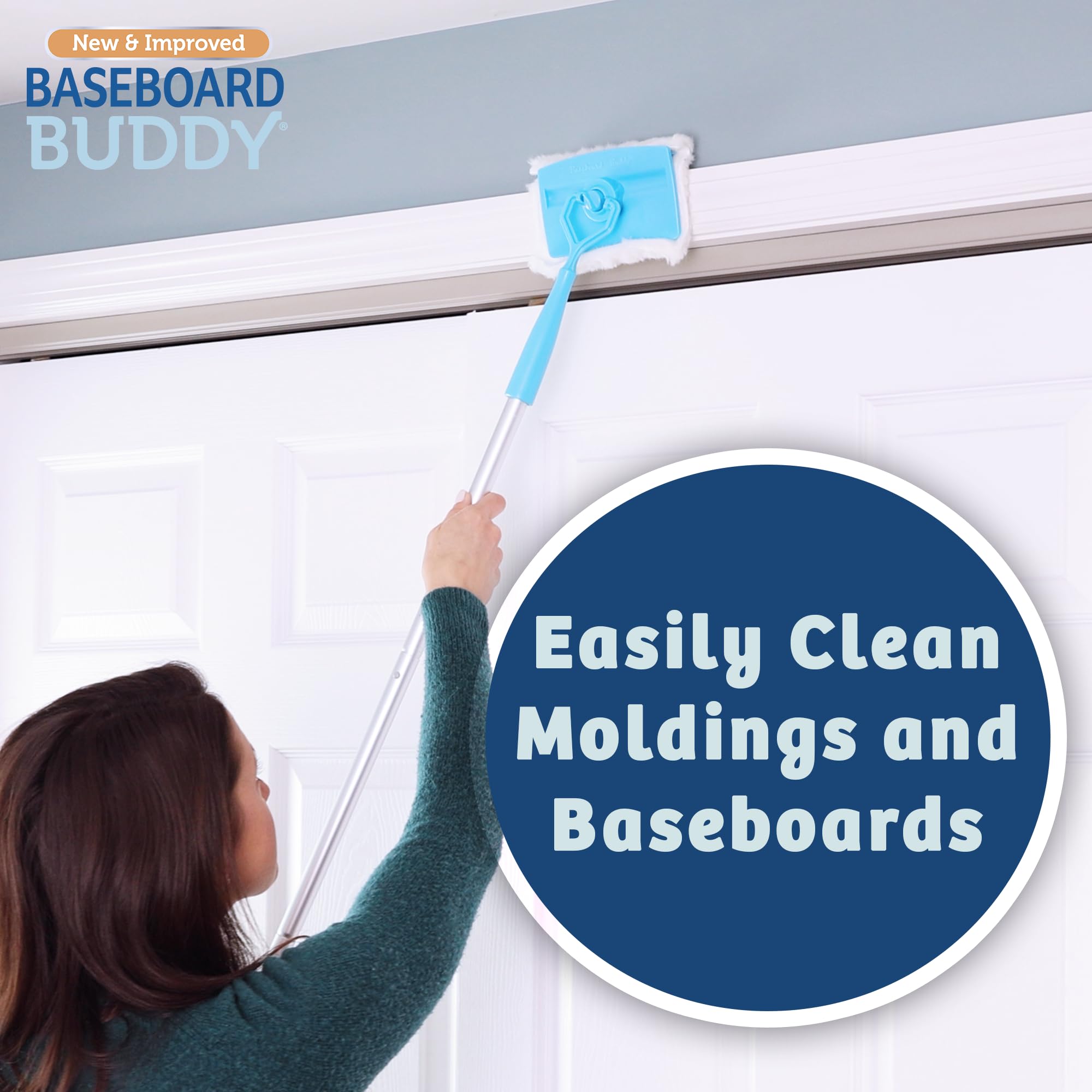 Baseboard Buddy β Baseboard & Molding Cleaning Tool! Includes 1 Baseboard Buddy and 3 Reusable Cleaning Pads, As Seen on TV