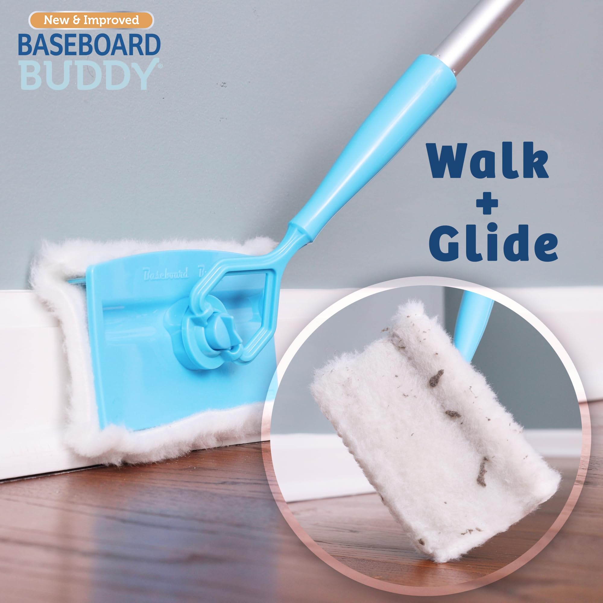 Baseboard Buddy β Baseboard & Molding Cleaning Tool! Includes 1 Baseboard Buddy and 3 Reusable Cleaning Pads, As Seen on TV