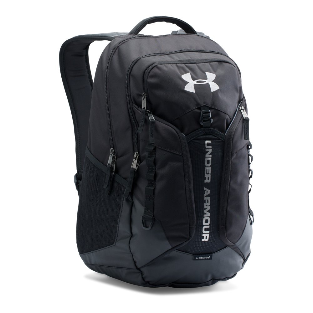 Under Armour Storm Contender Backpack, Black (001)/Steel, One Size Fits All Fits All