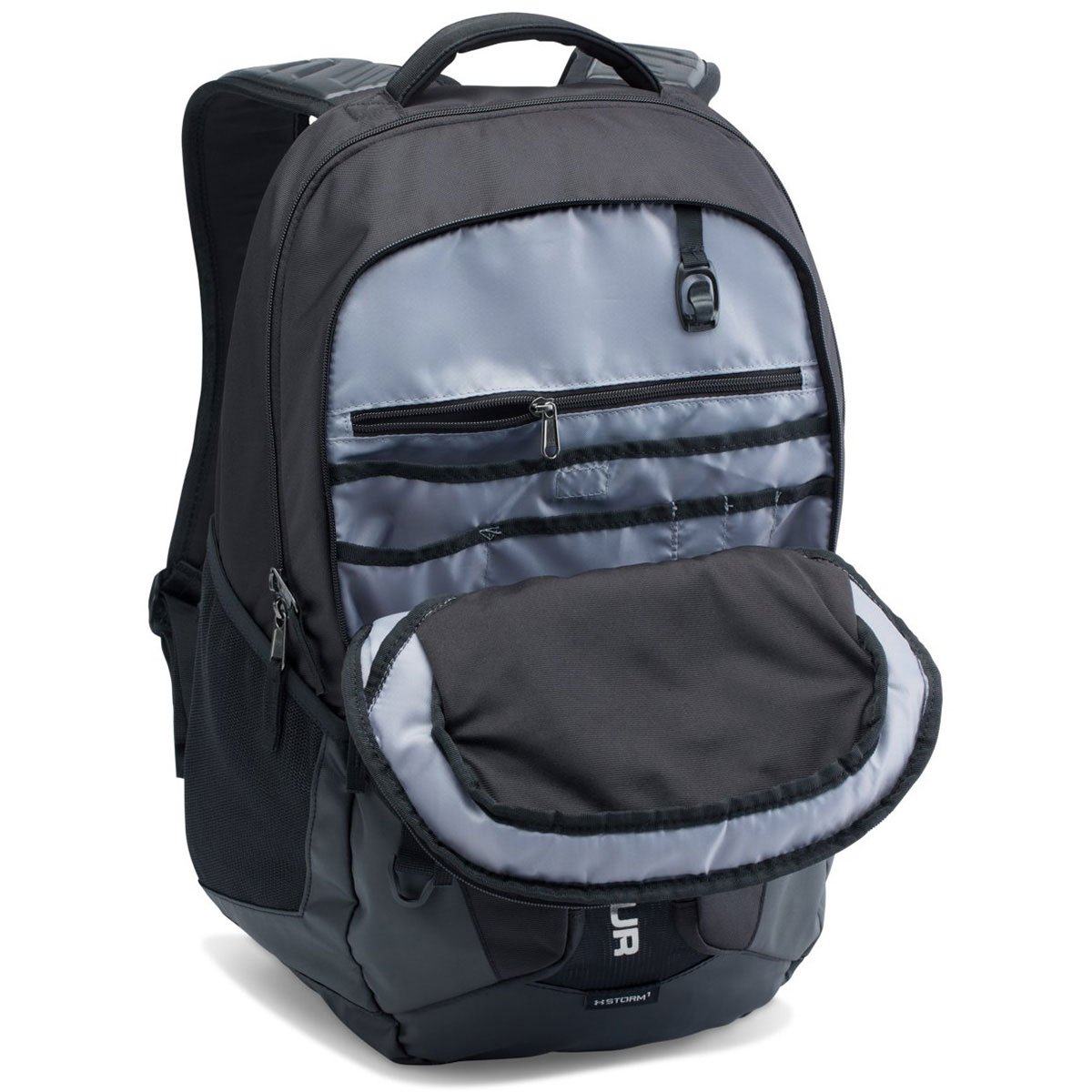Under Armour Storm Contender Backpack, Black (001)/Steel, One Size Fits All Fits All