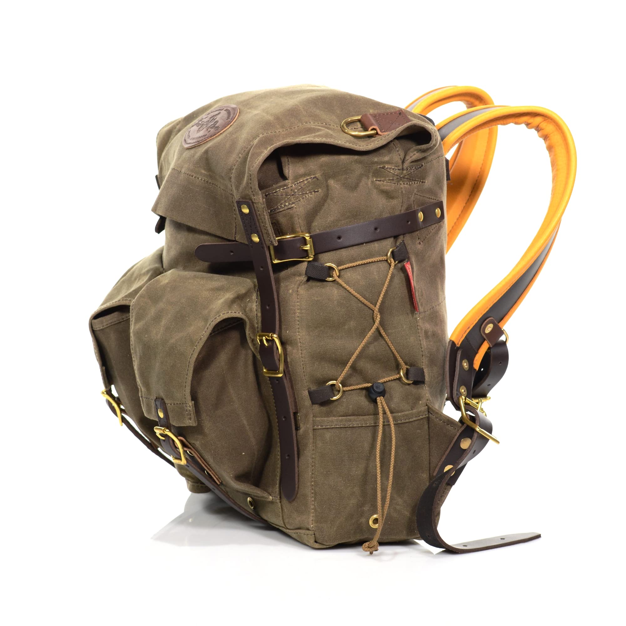 Frost River Isle Royale Bushcraft Backpack - Durable Waxed Canvas Outdoor Hiking Pack, 45 Liter, Field Tan