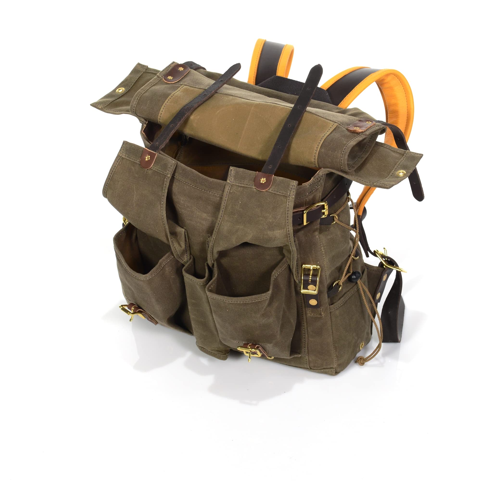 Frost River Isle Royale Bushcraft Backpack - Durable Waxed Canvas Outdoor Hiking Pack, 45 Liter, Field Tan